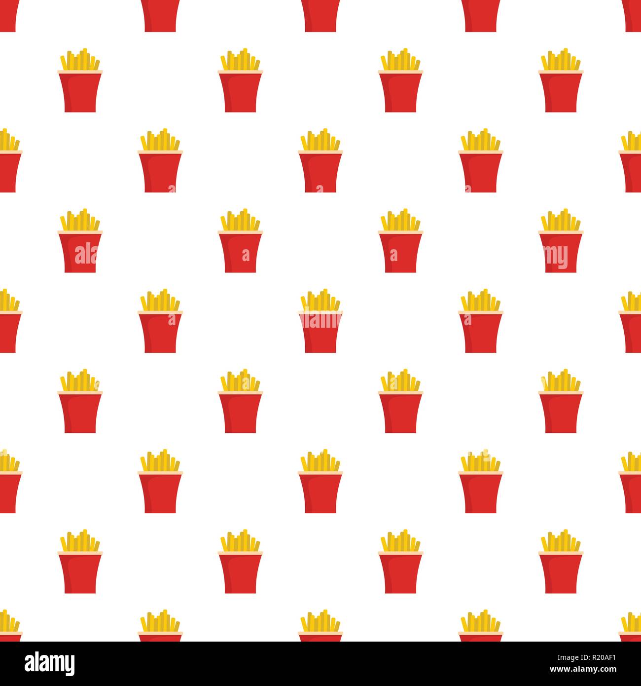 French fries pattern seamless in flat style for any design Stock Vector ...