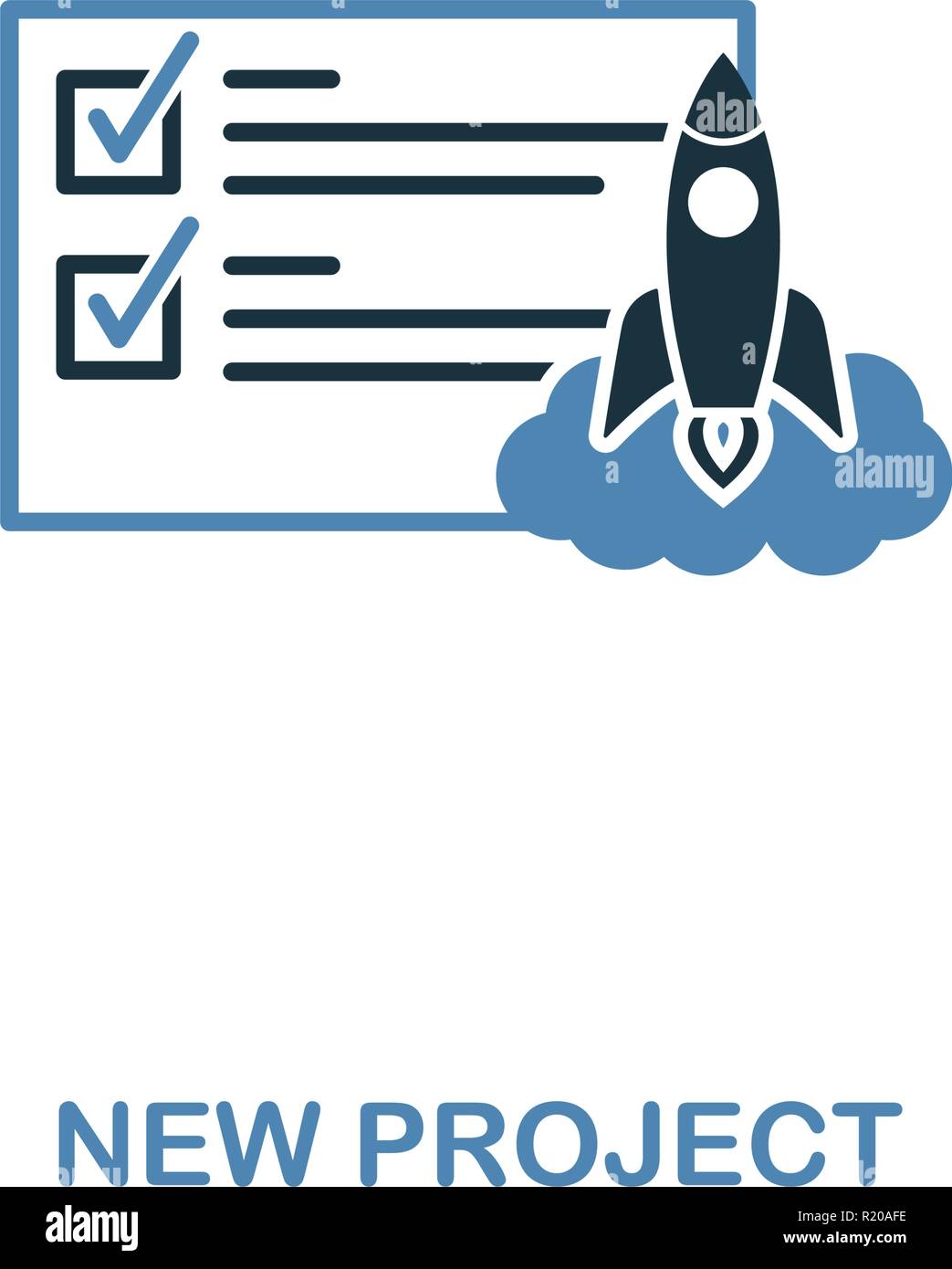 New Project icon. Two colors premium design from management icons ...