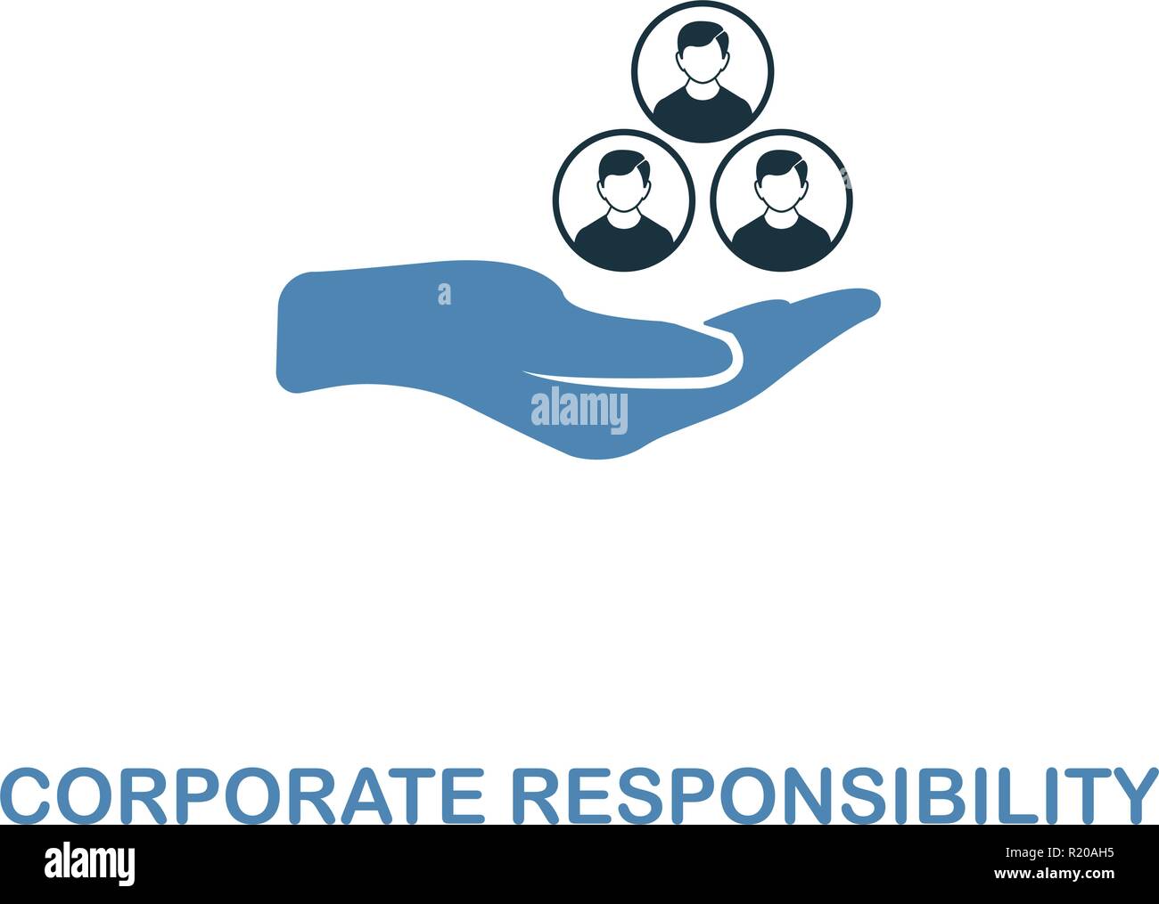 Corporate Responsibility icon. Two colors premium design from ...