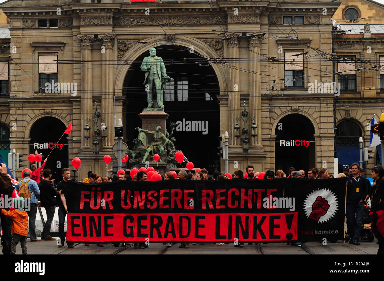 "For our rights a leeft wing punch" is written on the poster of the ...