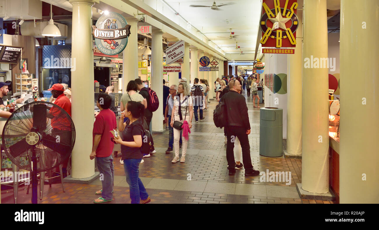 Inside Boston Quincy Market, downtown Boston, Massachusetts, USA Stock ...