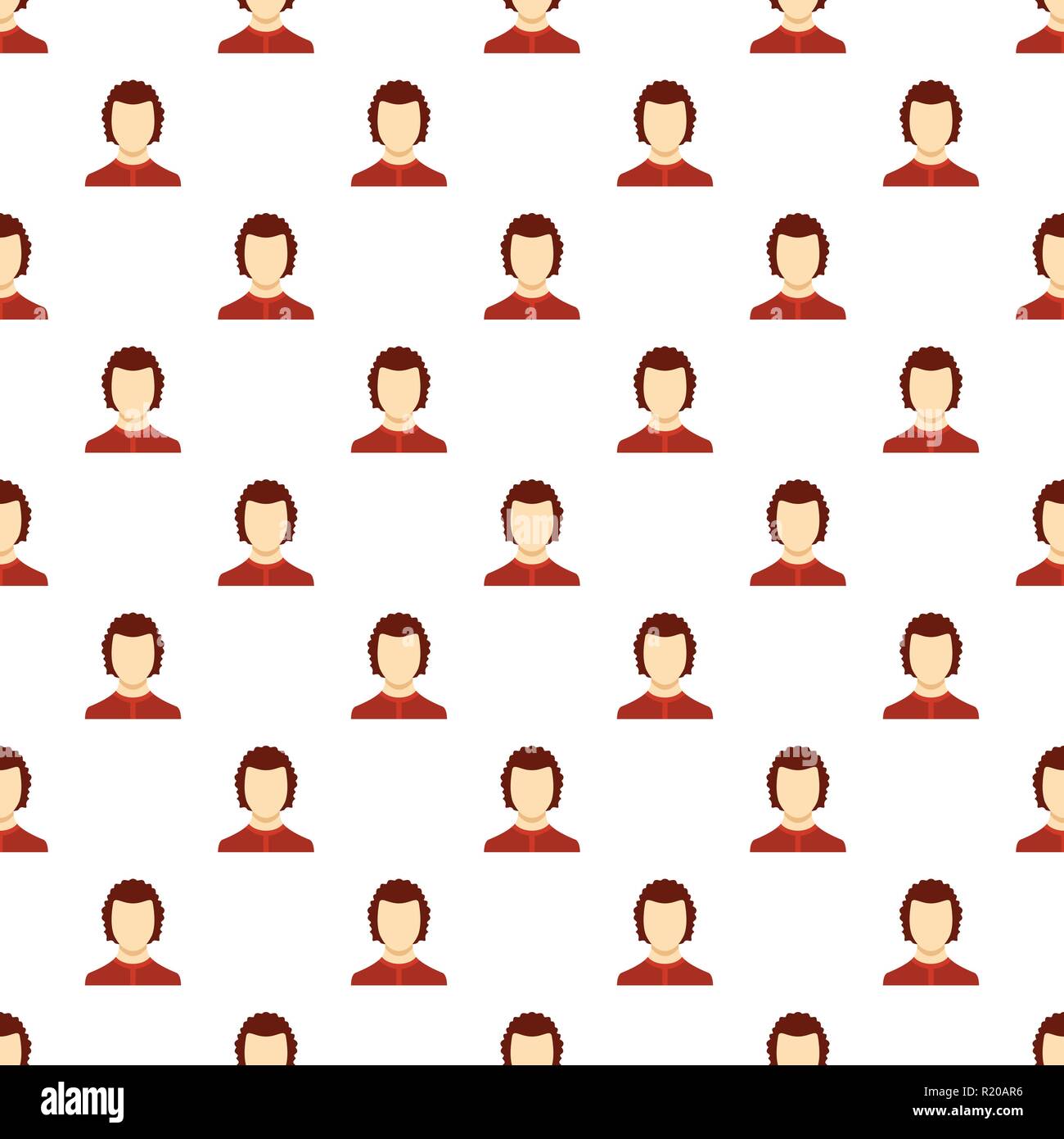 Man avatar pattern seamless in flat style for any design Stock Vector ...