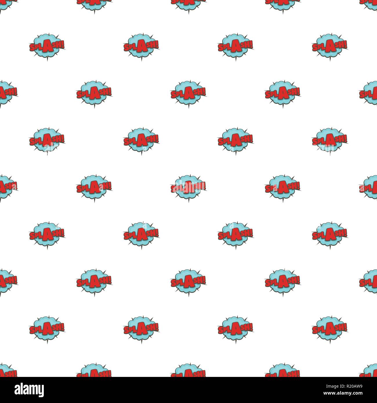 Comic boom splash pattern seamless in flat style for any design Stock ...