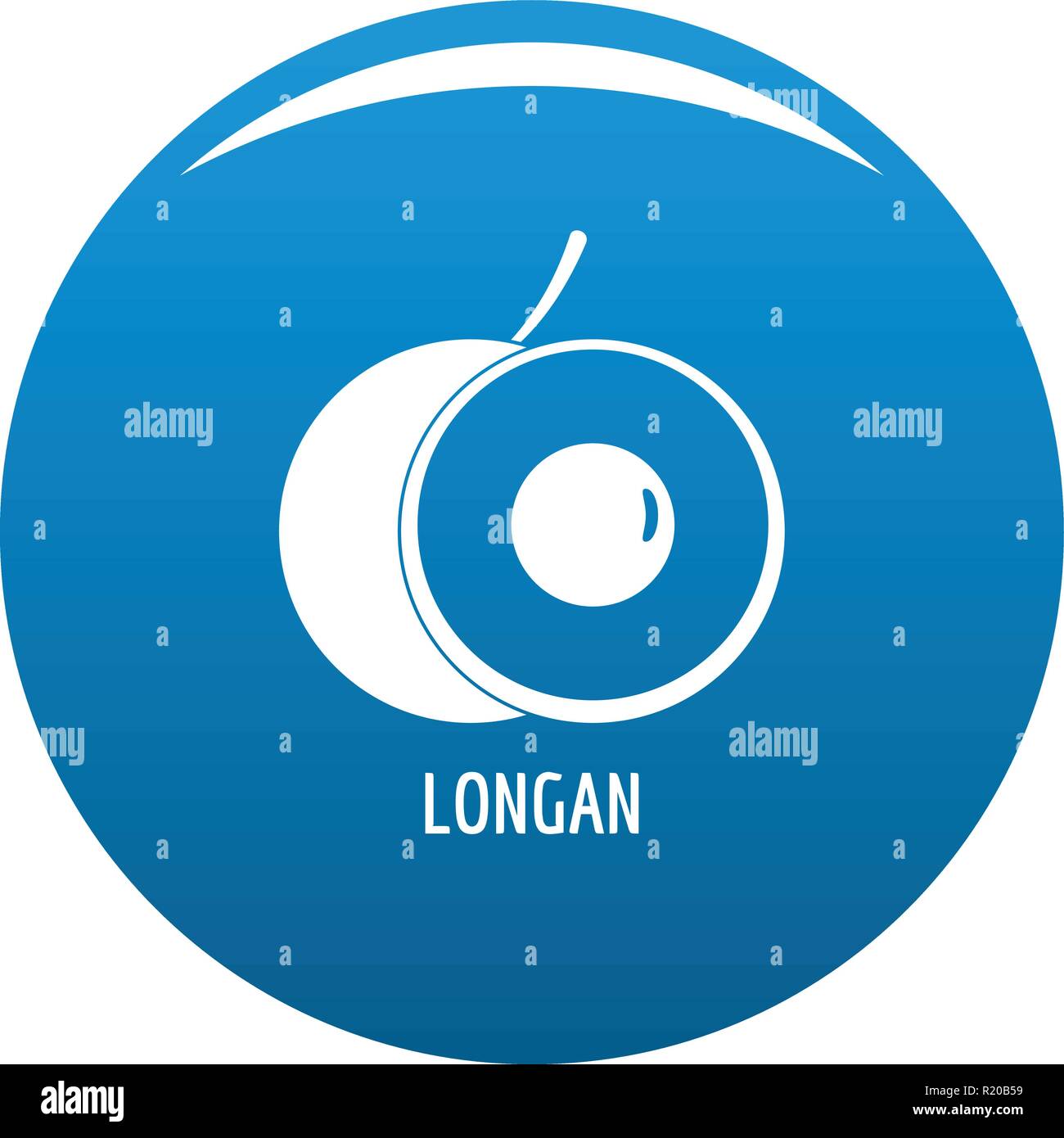 Longan icon vector blue circle isolated on white background Stock Vector Image & Art - Alamy