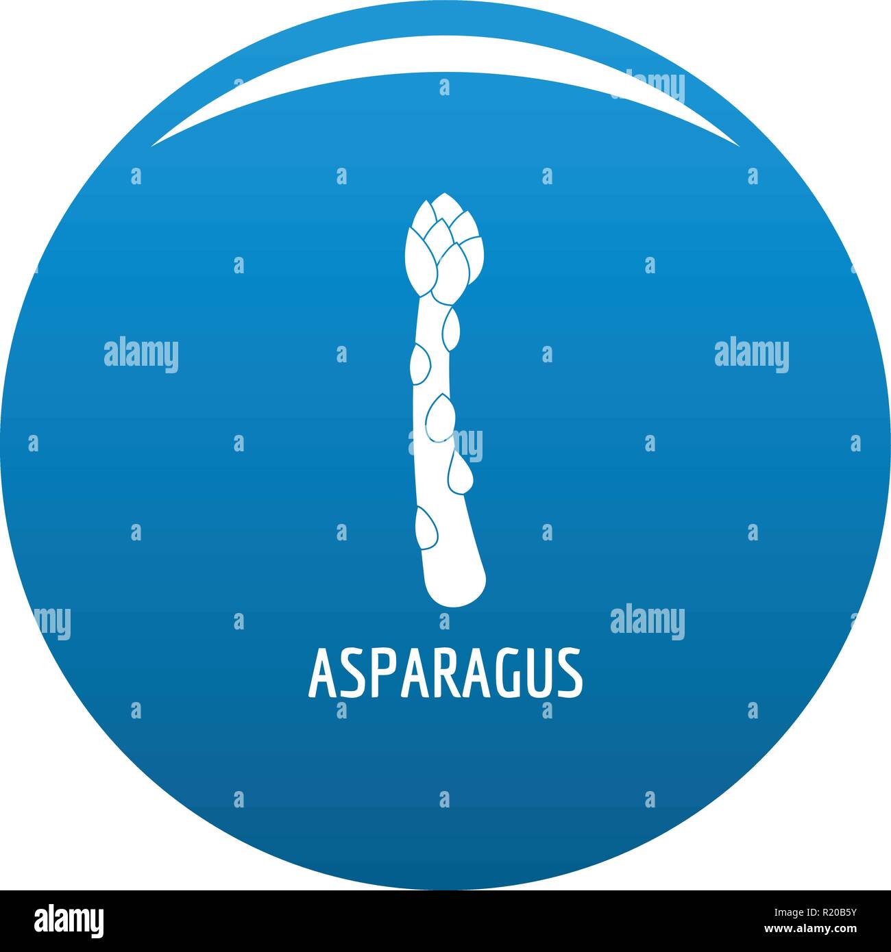 Asparagus icon vector blue circle isolated on white background Stock ...