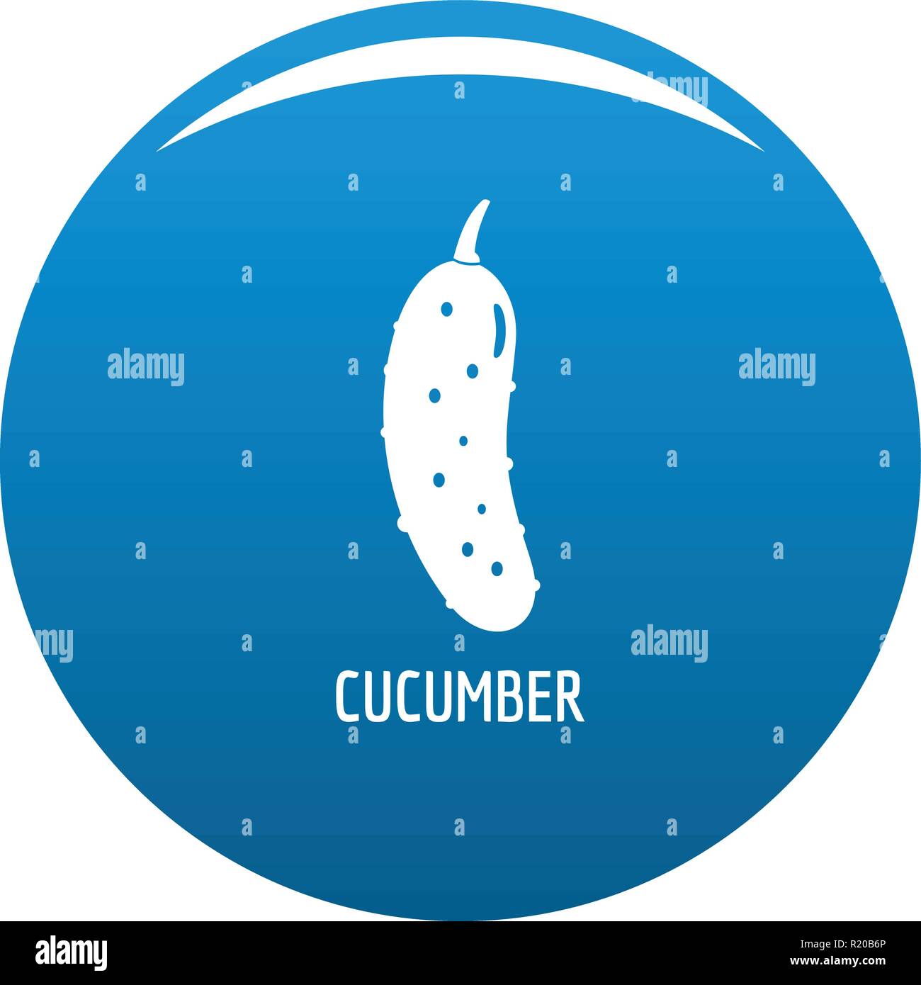 Cucumber icon vector blue circle isolated on white background Stock ...