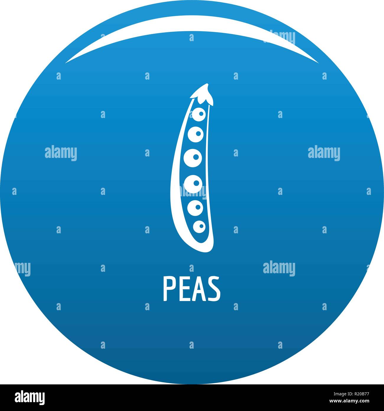 Peas icon vector blue circle isolated on white background Stock Vector ...