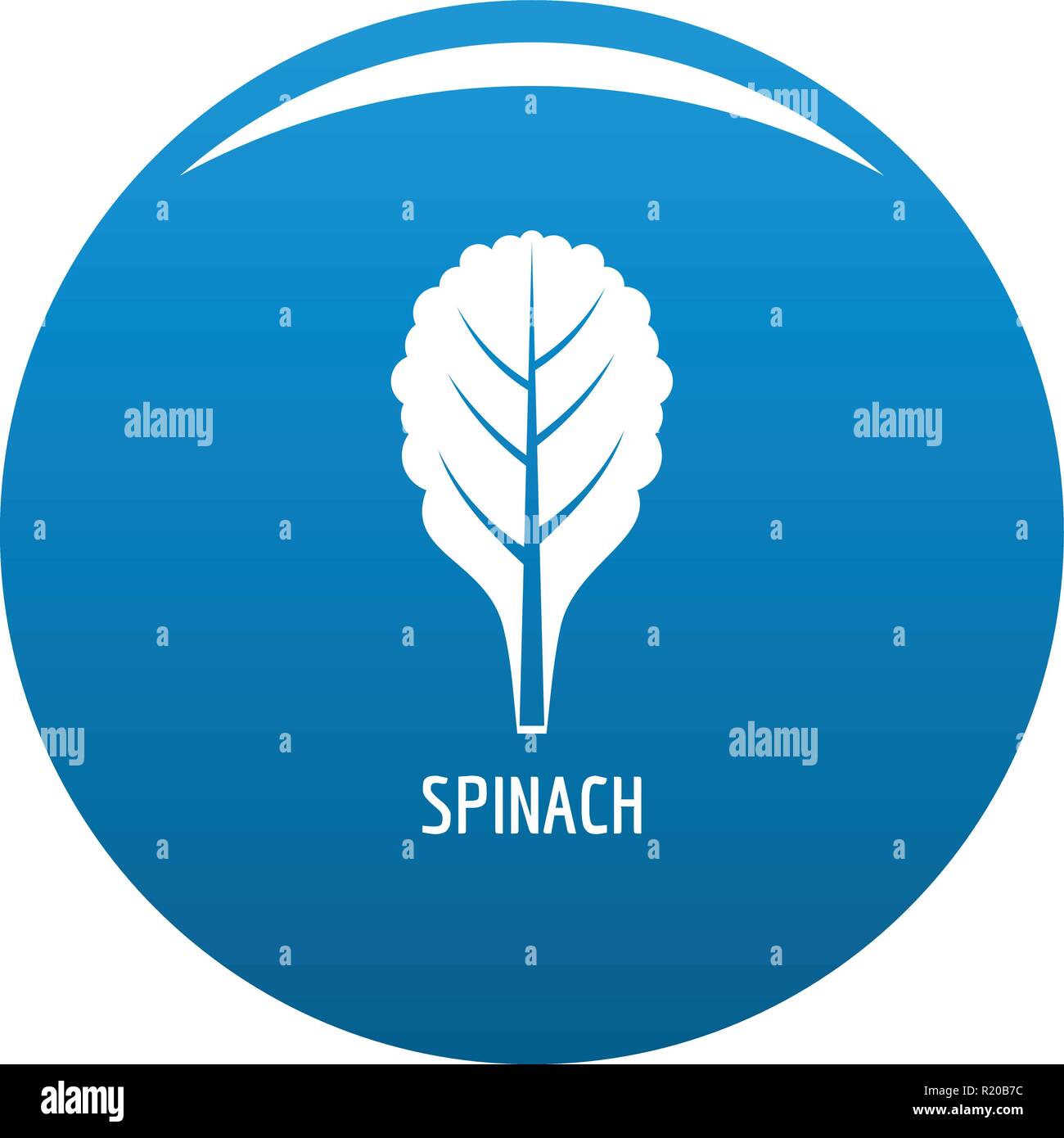 Spinach icon vector blue circle isolated on white background Stock Vector Image & Art - Alamy