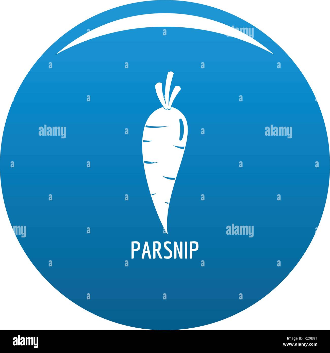 Parsnip icon vector blue circle isolated on white background Stock ...
