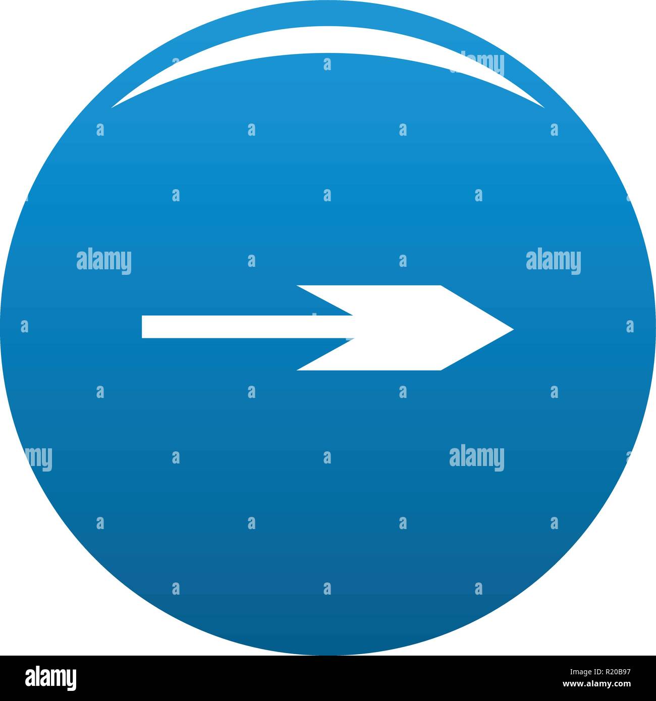 Arrow icon vector blue circle isolated on white background Stock Vector ...