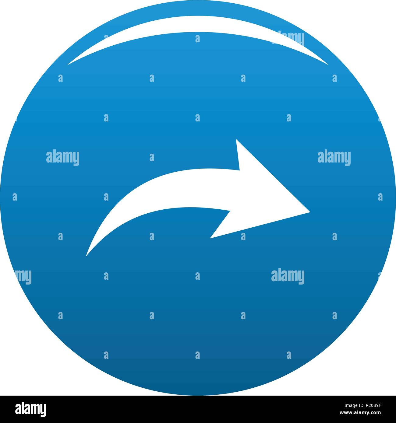 Arrow icon vector blue circle isolated on white background Stock Vector ...