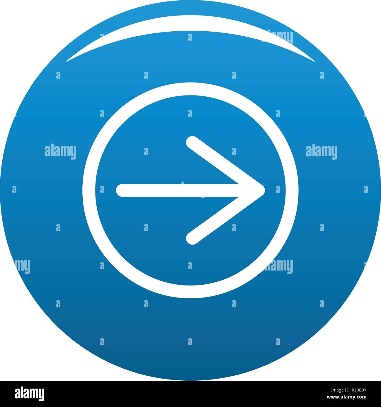 Arrow icon vector blue circle isolated on white background Stock Vector ...