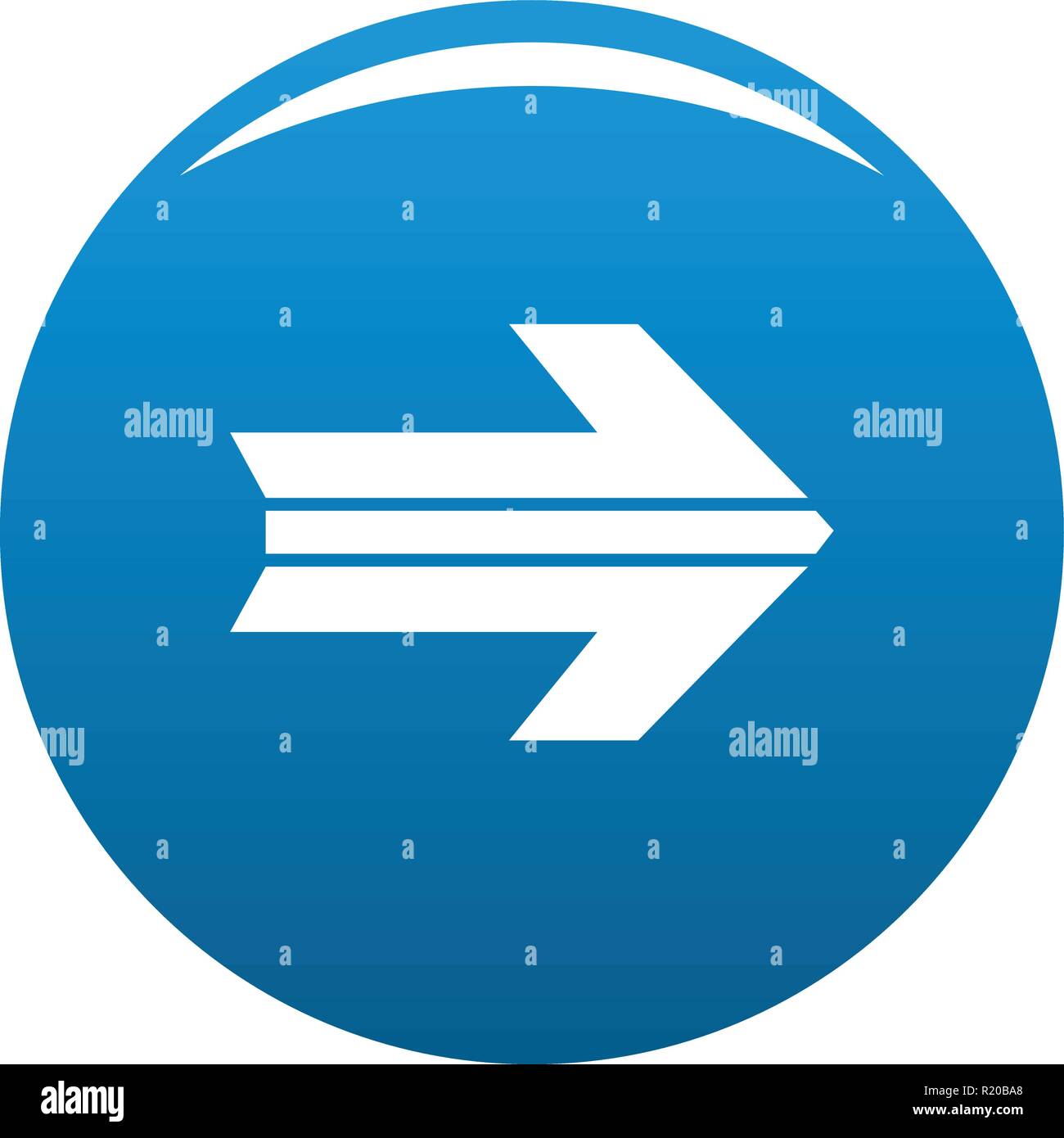 Arrow icon vector blue circle isolated on white background Stock Vector ...