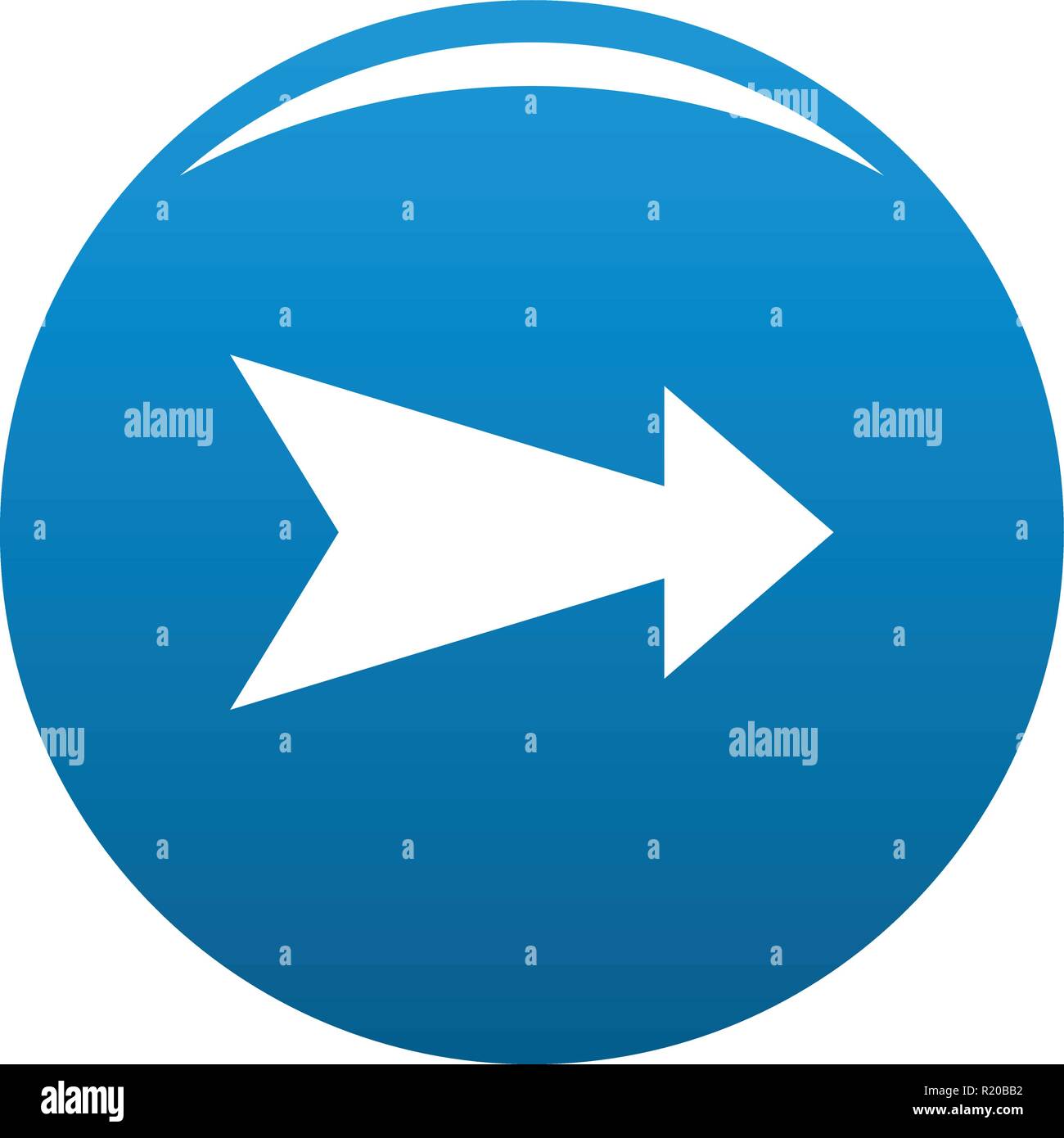 Arrow icon vector blue circle isolated on white background Stock Vector ...