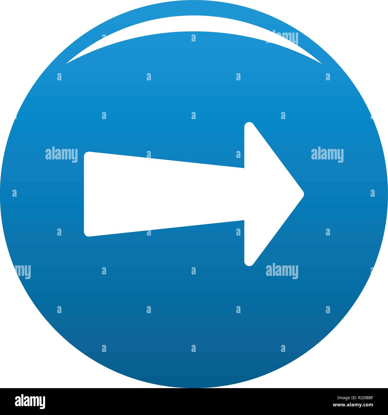Arrow icon vector blue circle isolated on white background Stock Vector ...