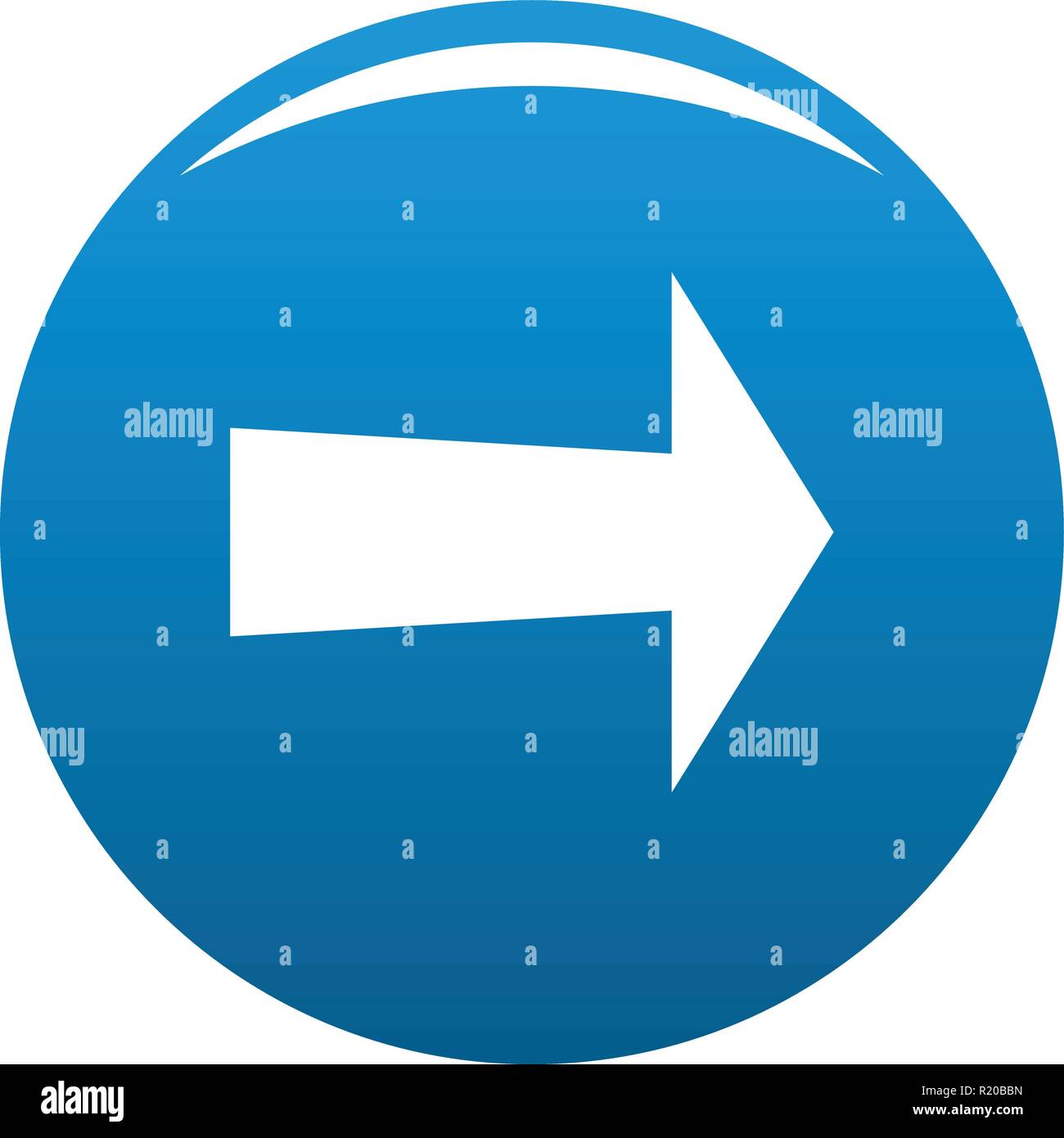 Arrow icon vector blue circle isolated on white background Stock Vector ...