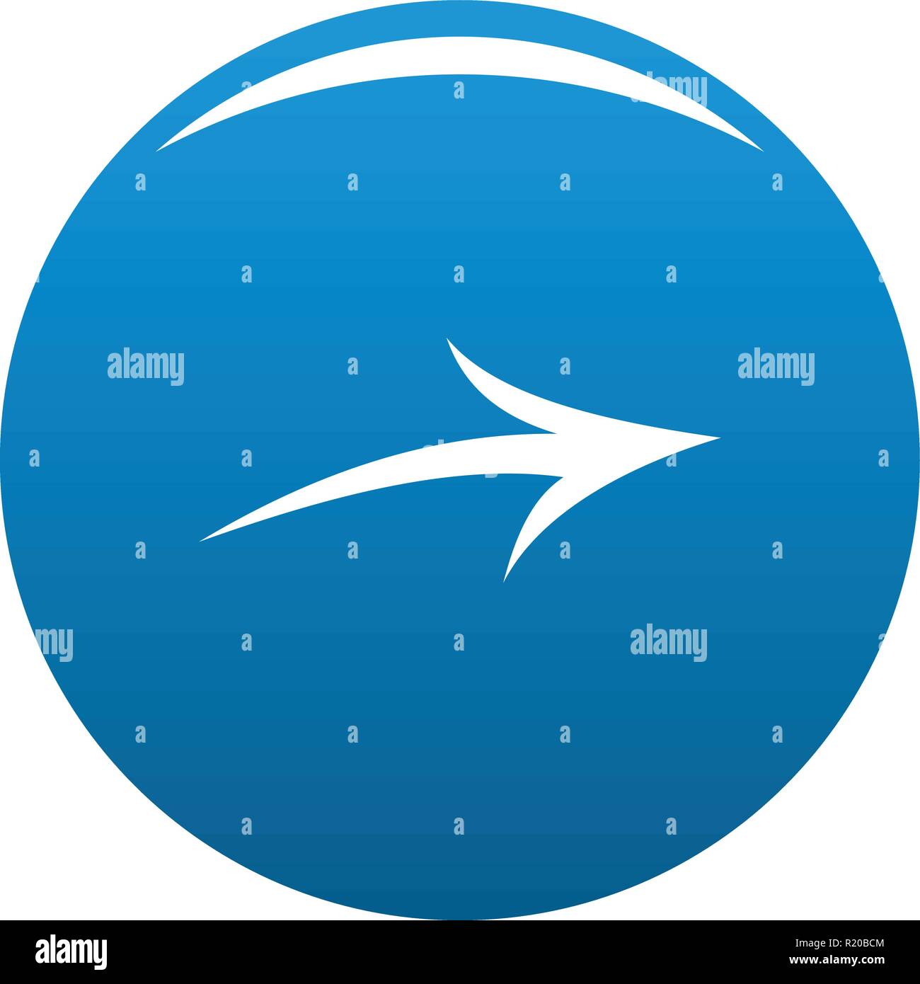 Arrow icon vector blue circle isolated on white background Stock Vector ...