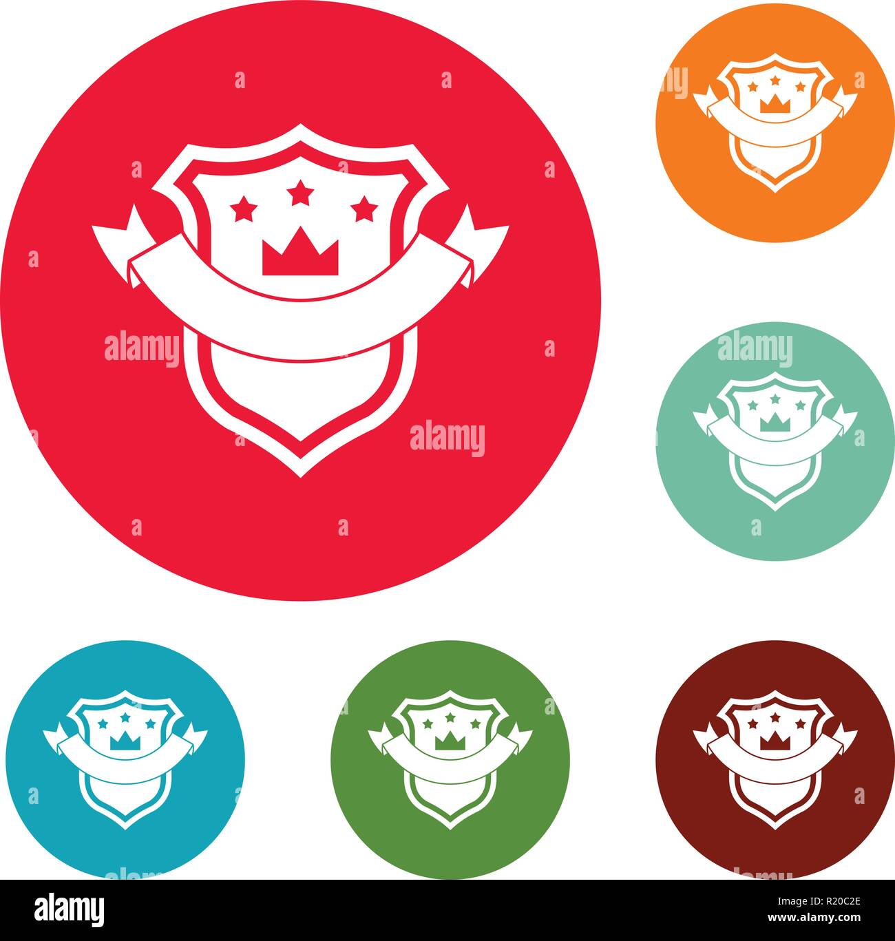 Badge quality icons circle set vector isolated on white background ...