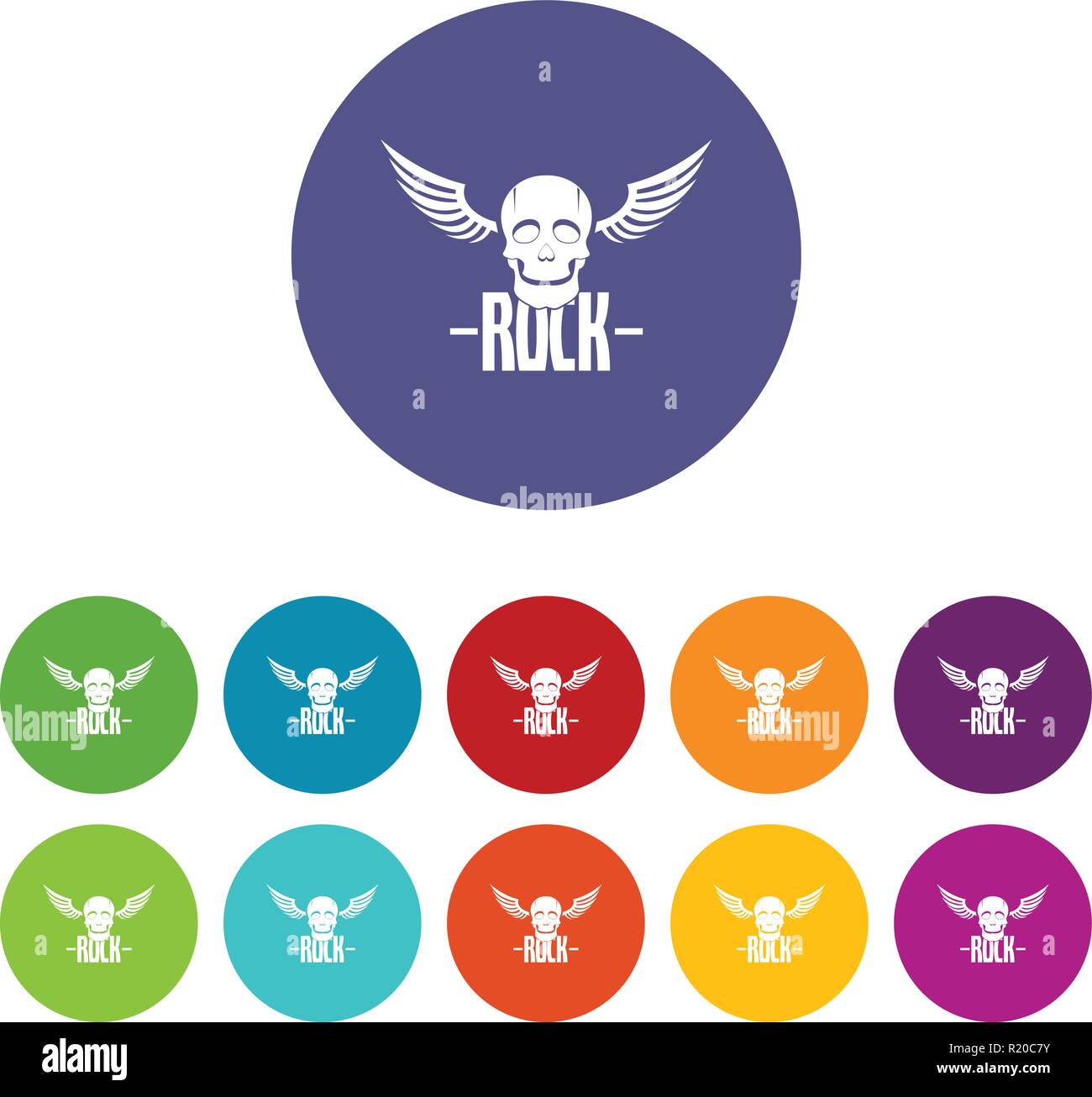 Rock icons set vector color Stock Vector Image & Art - Alamy