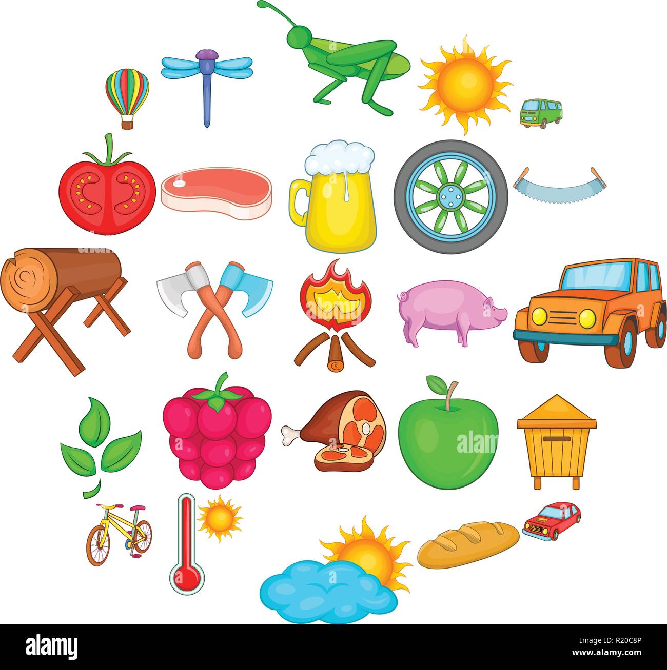 Suburban vacation summer family Stock Vector Images - Alamy