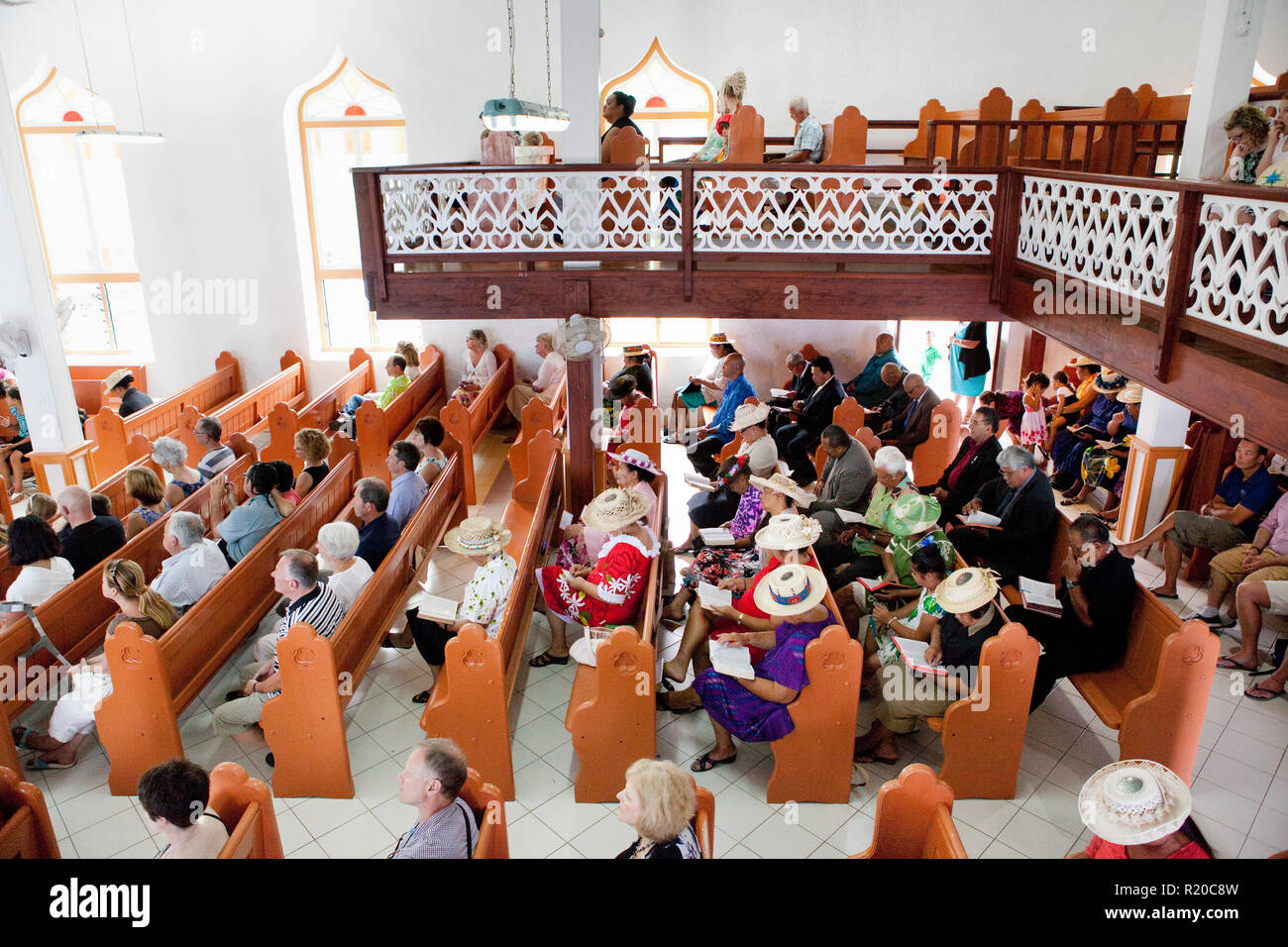 Sunday mass in Rarotonga, Cook Islands Stock Photo - Alamy