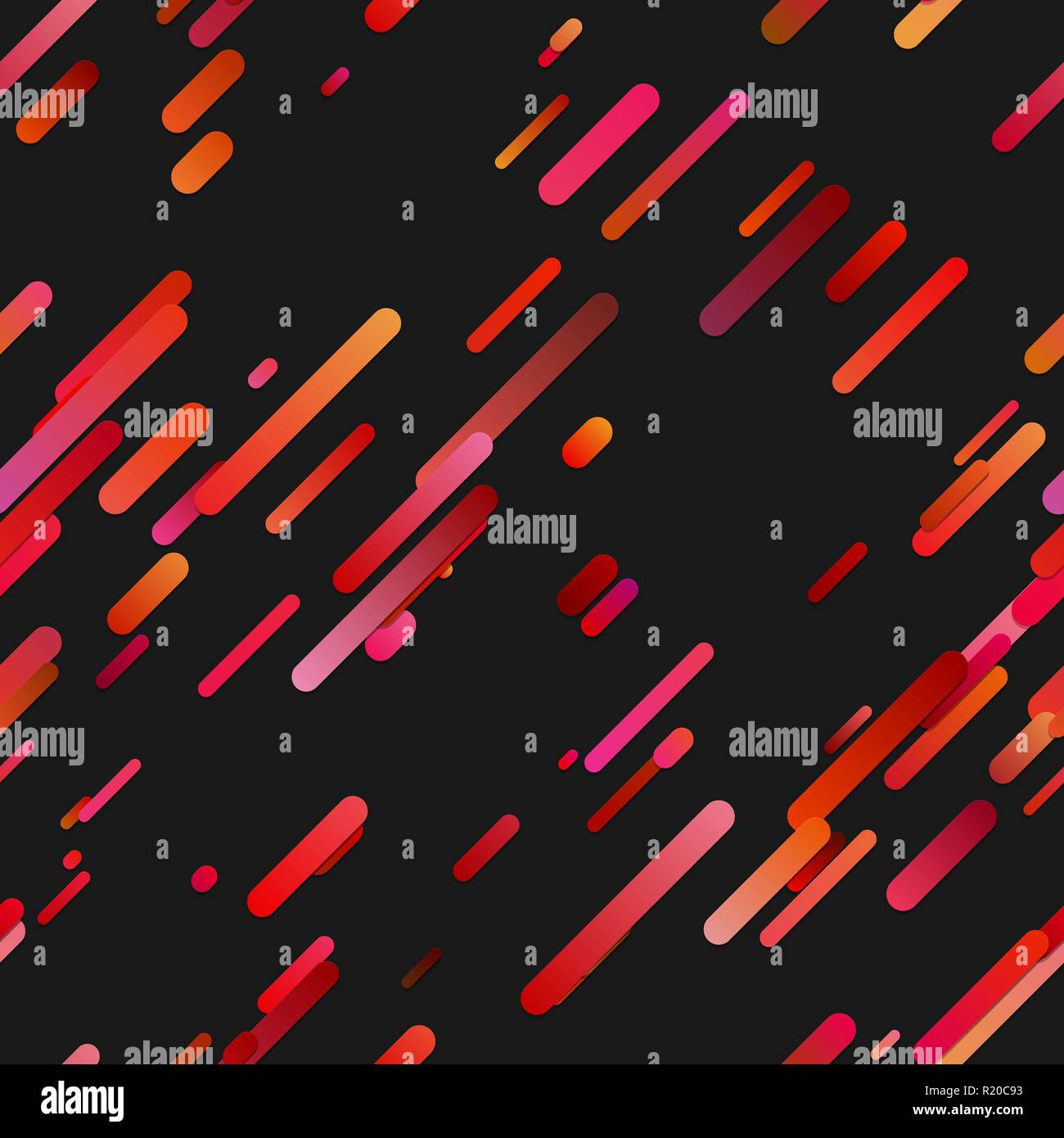 Red Abstract Seamless Gradient Diagonal Rounded Stripe Background Pattern Modern Vector