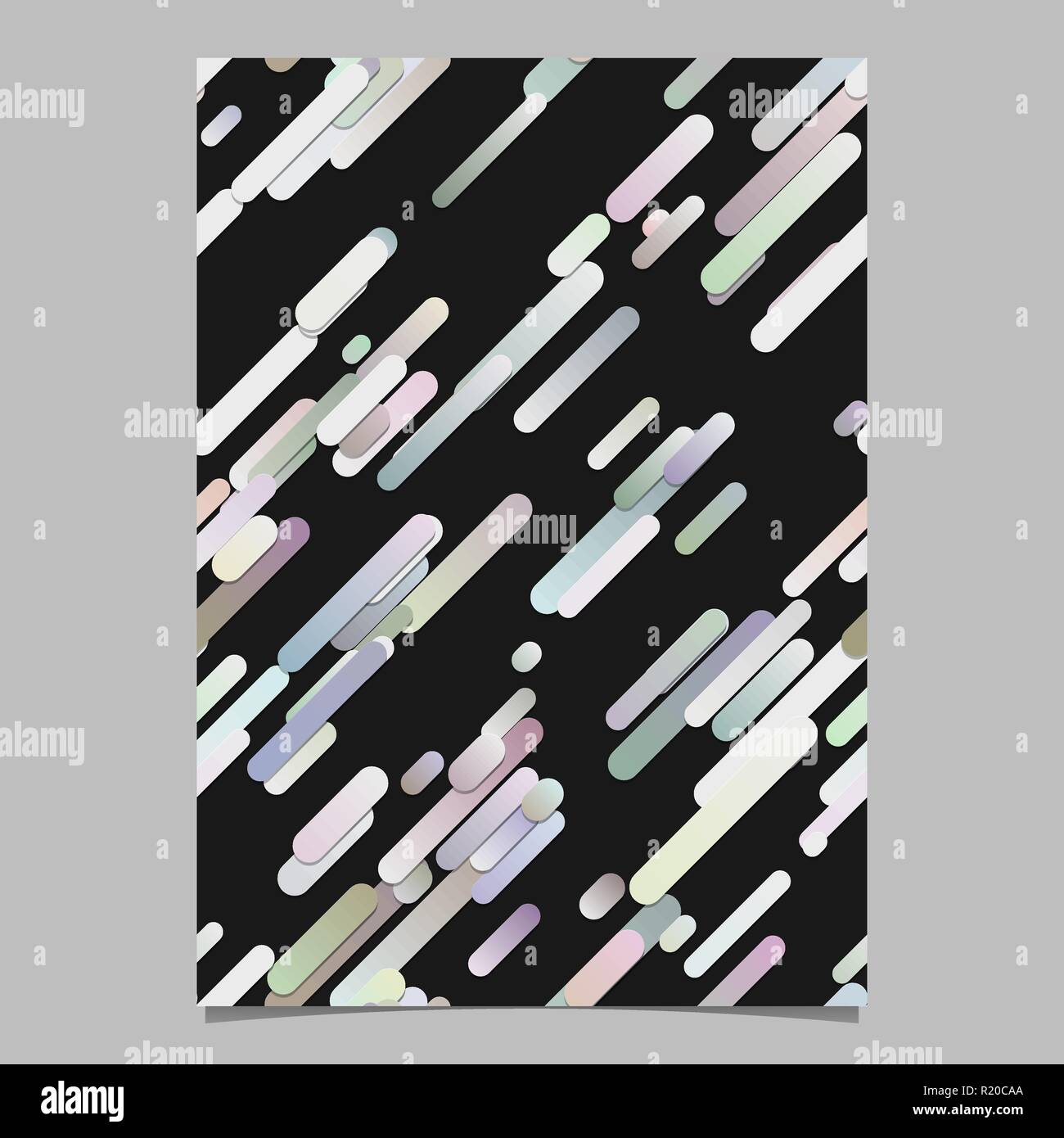 Colorful trendy diagonal gradient stripe pattern page background template - vector stationery ...