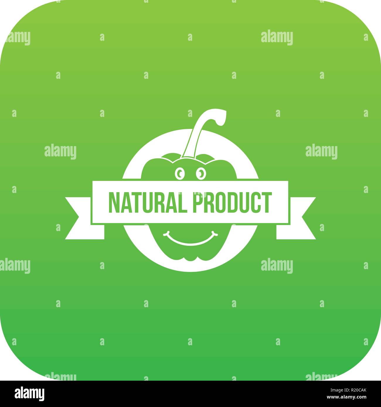 Pepper icon green vector Stock Vector Image & Art - Alamy