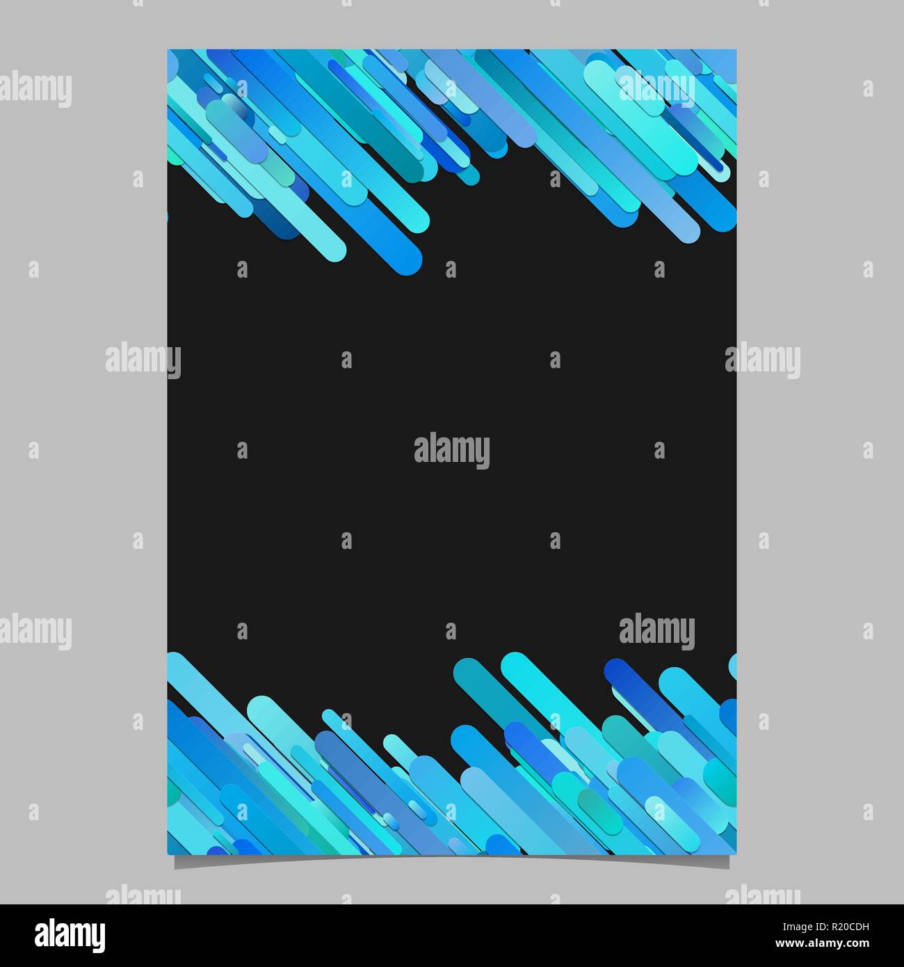 Abstract Modern Gradient Diagonal Rounded Stripe Pattern Flyer Background Stock Vector Image