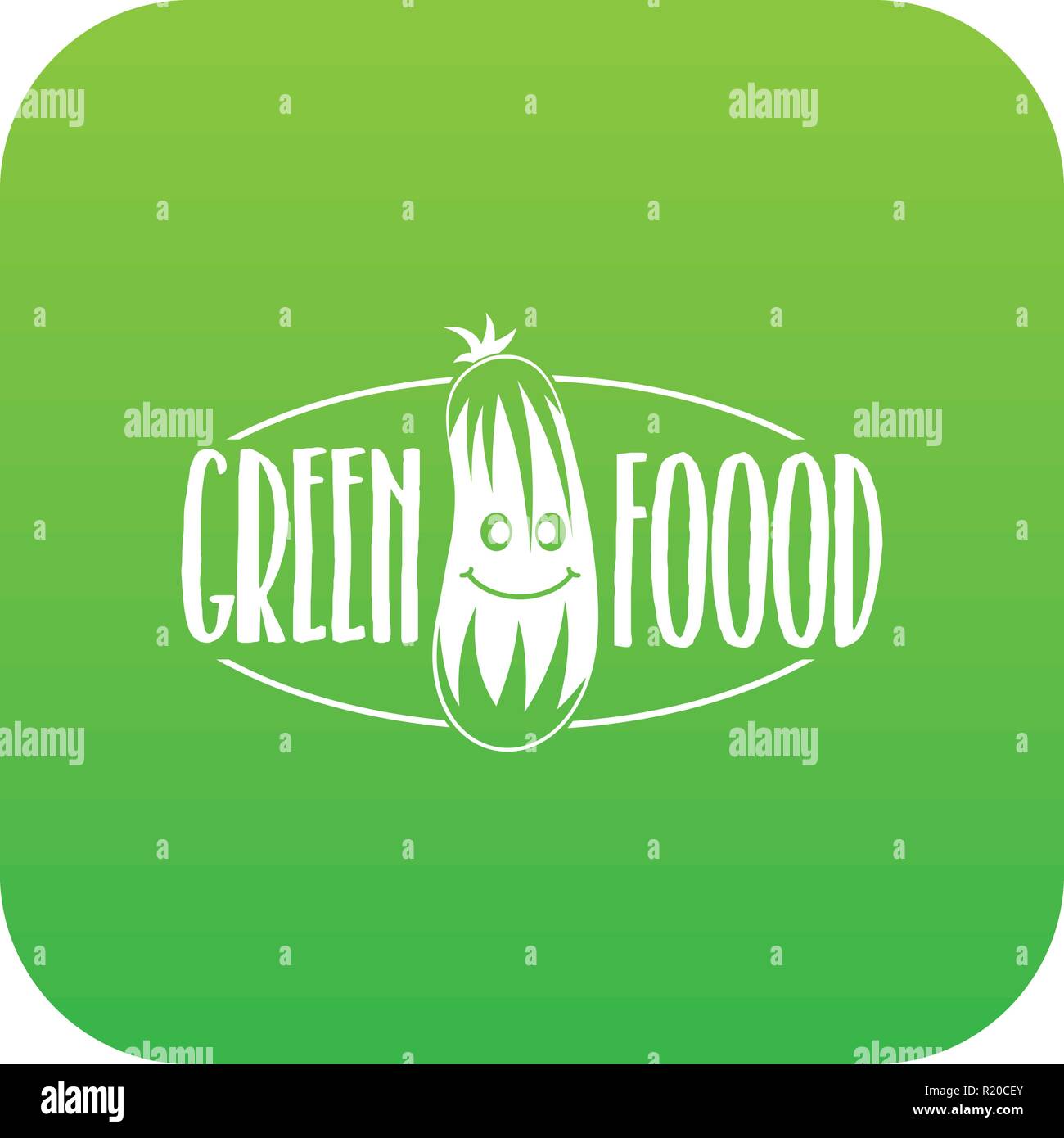 Green food icon green vector Stock Vector Image & Art - Alamy