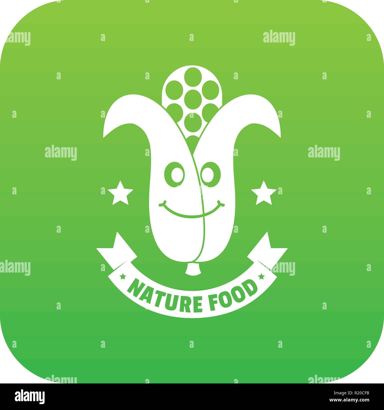 Corn icon green vector Stock Vector Image & Art - Alamy