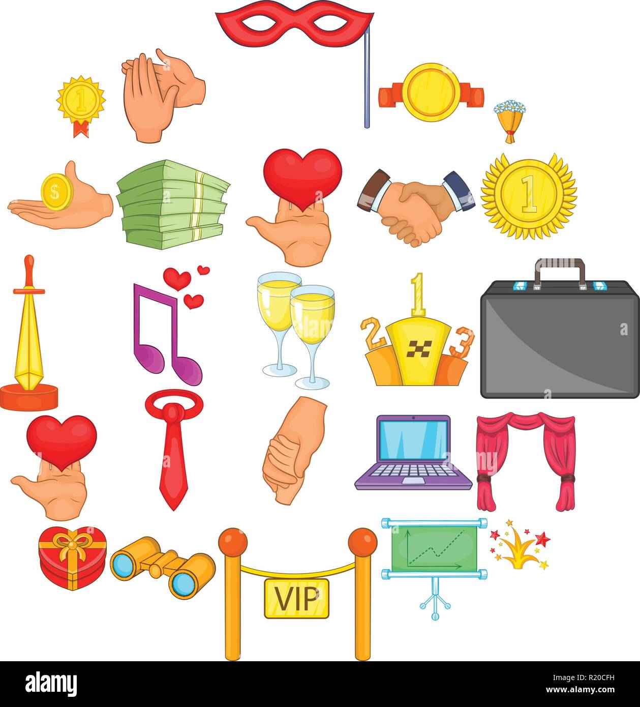 Luck icons set, cartoon style Stock Vector Image & Art - Alamy