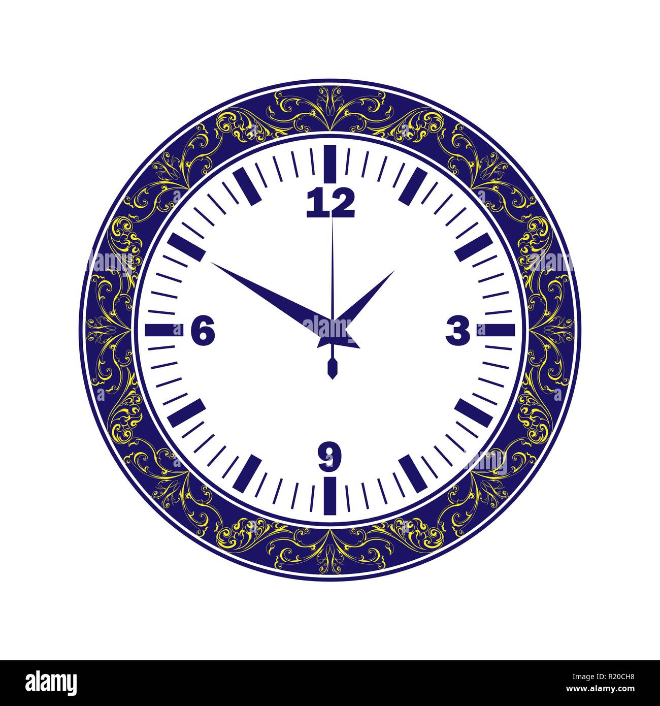 Red clock face Stock Vector Images - Alamy