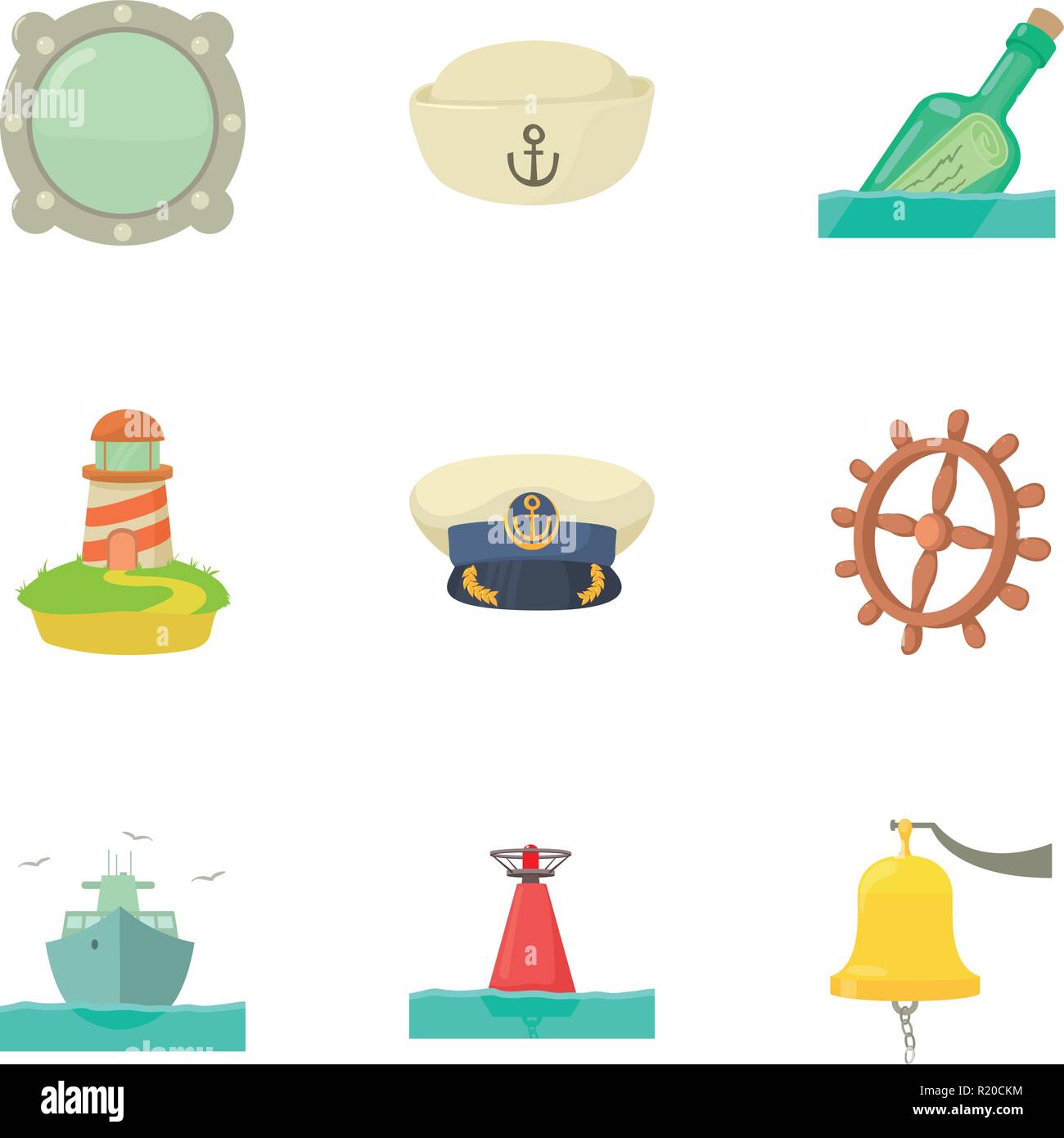 Old salt icons set, cartoon style Stock Vector Image & Art - Alamy