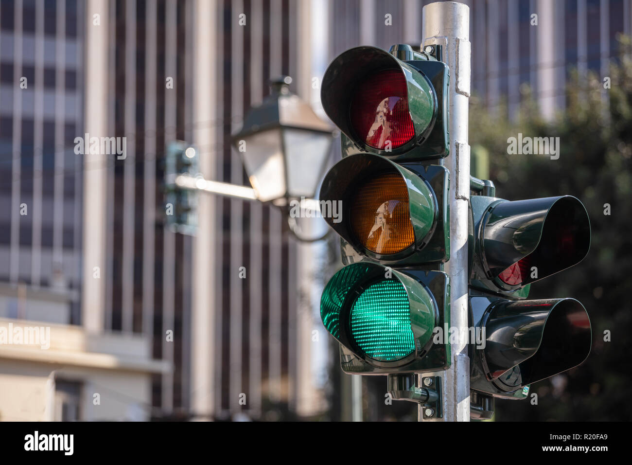 Green traffic lights hi-res stock photography and images - Alamy