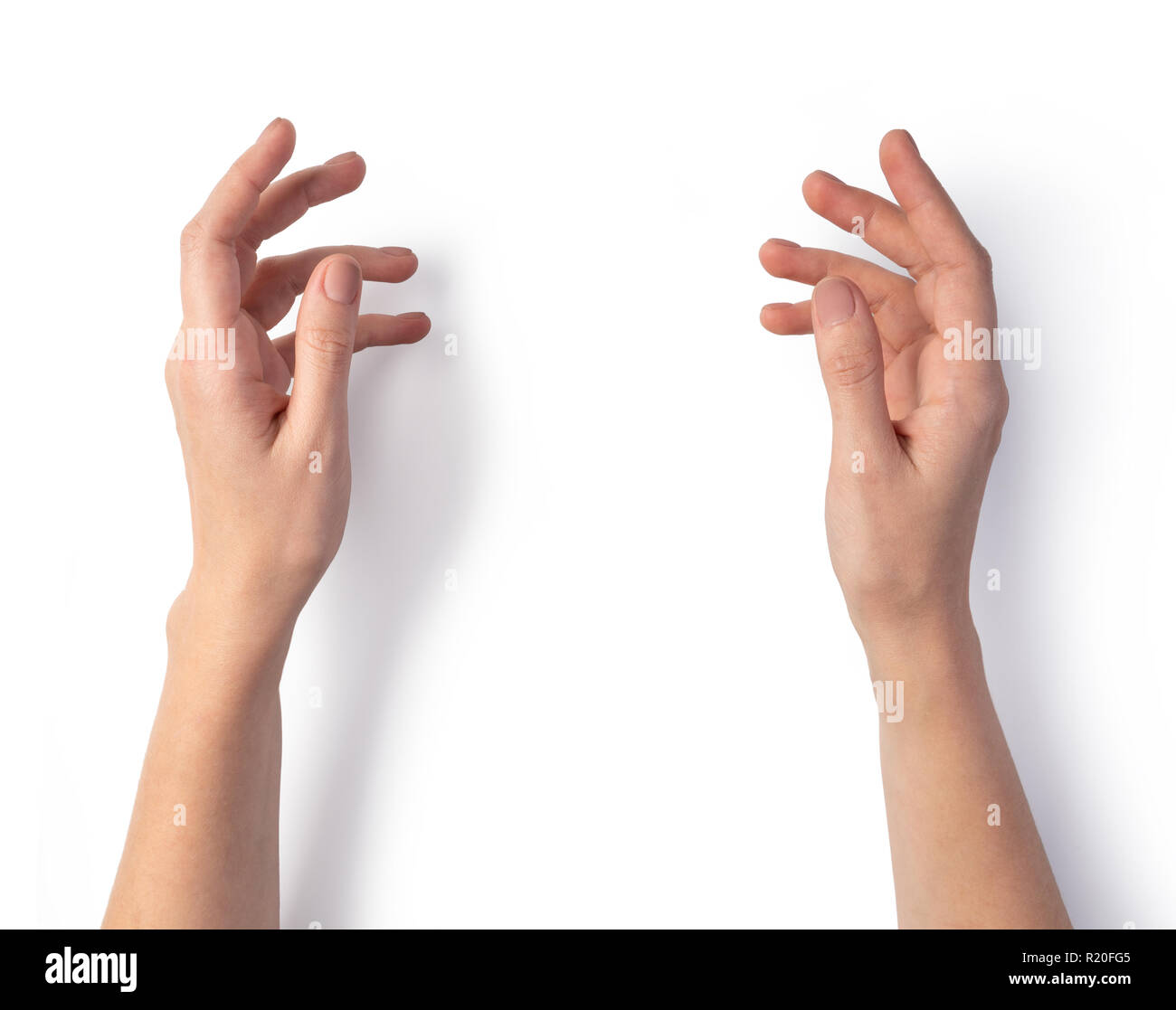 Woman's hand isolated on white Stock Photo - Alamy