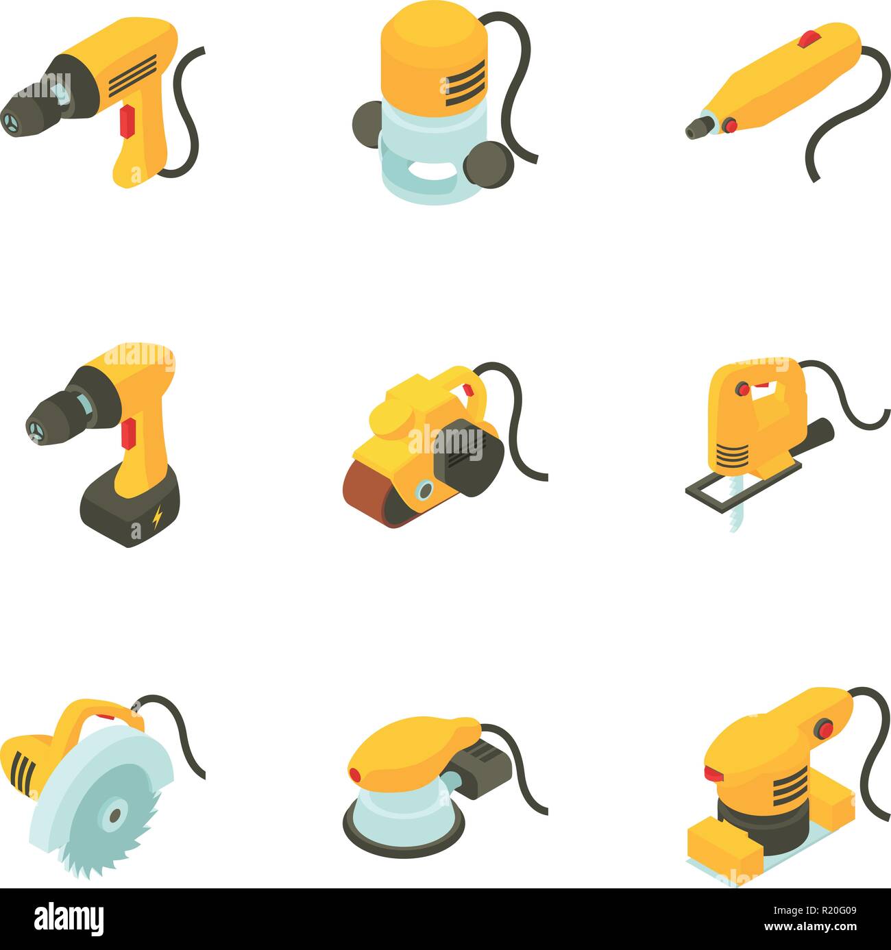 Toolkit icons set, isometric style Stock Vector Image & Art - Alamy