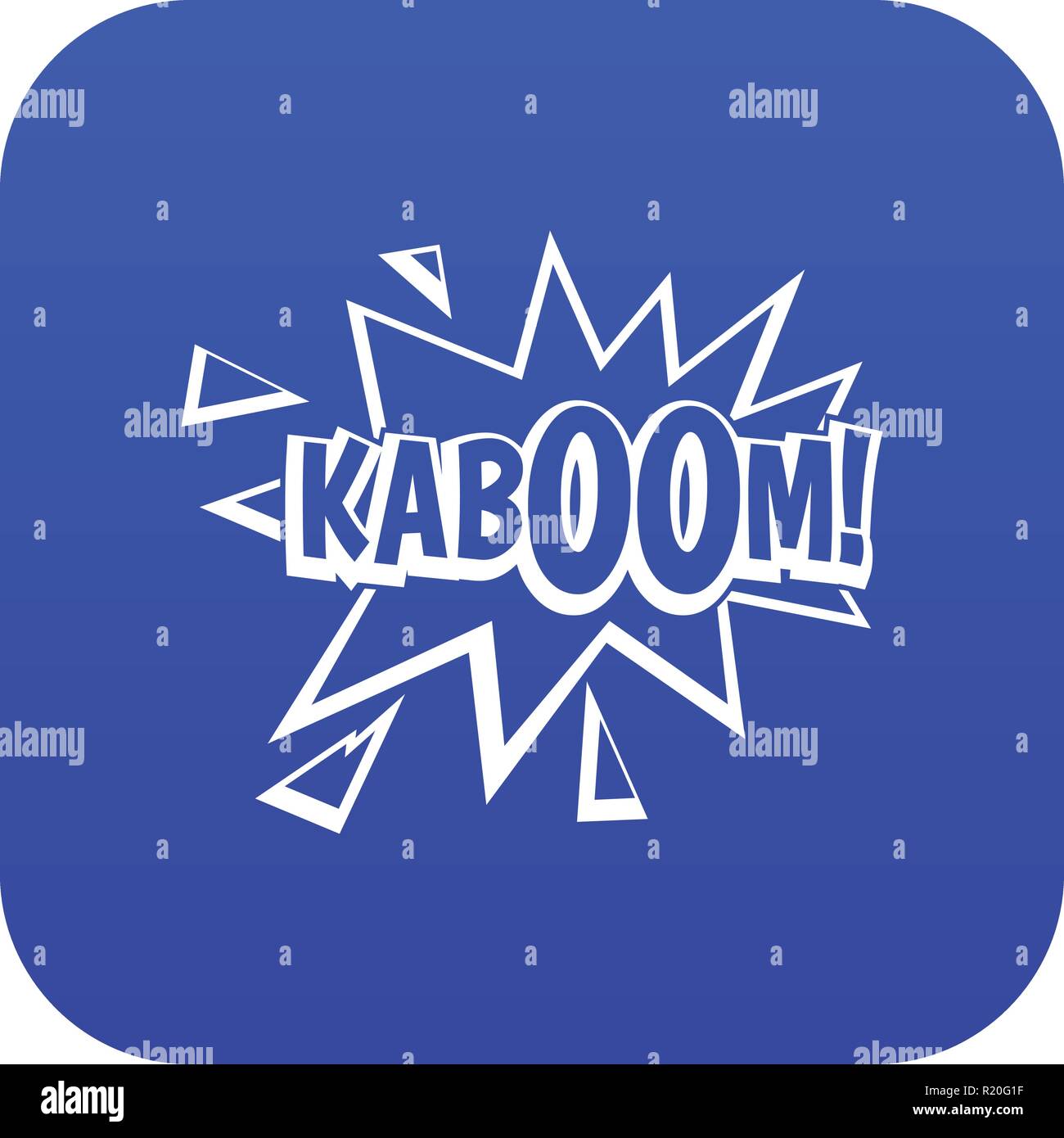 Kaboom, explosion icon digital blue Stock Vector Image & Art - Alamy