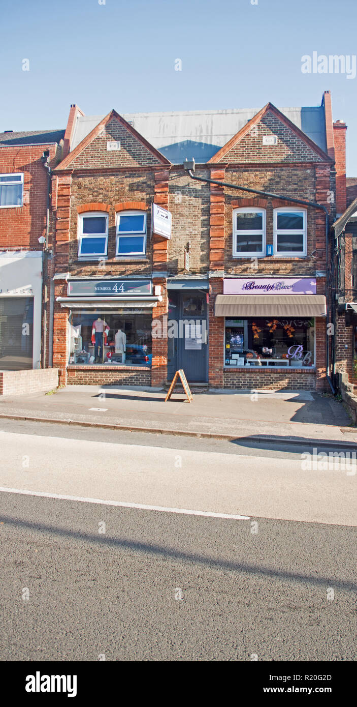Oxted Surrey Shops Station Road Stock Photo - Alamy