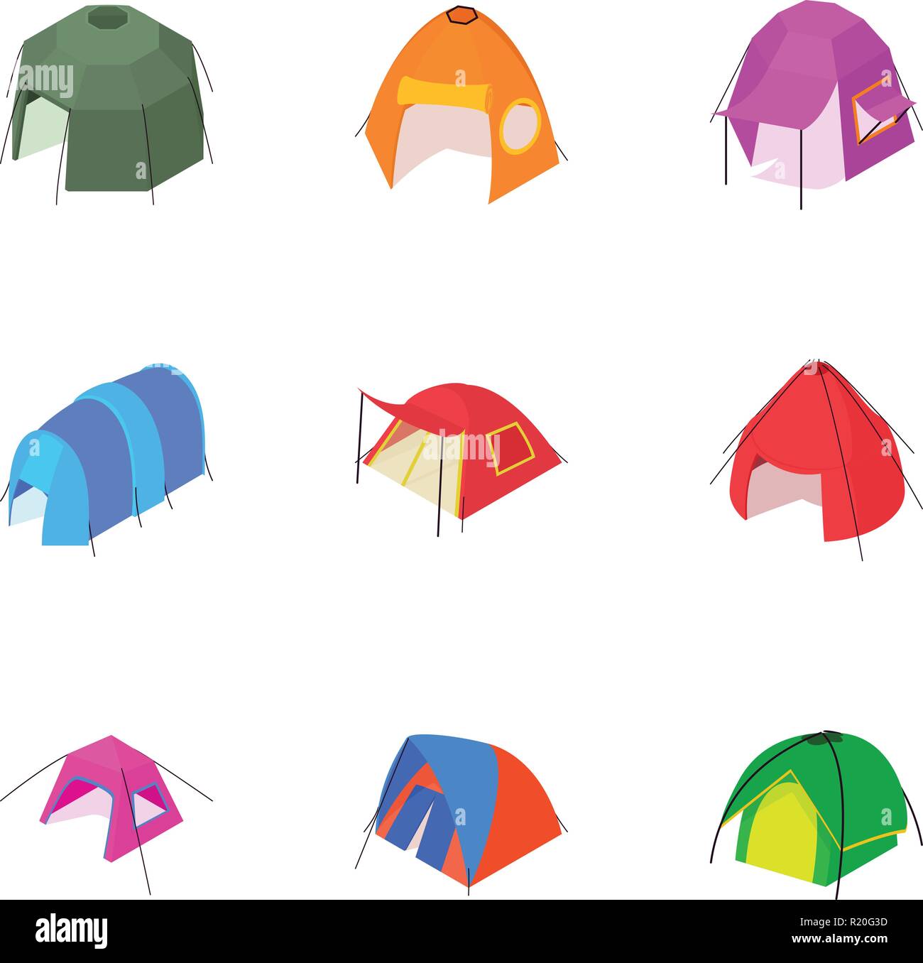 Tabernacle icons set, isometric style Stock Vector Image & Art - Alamy