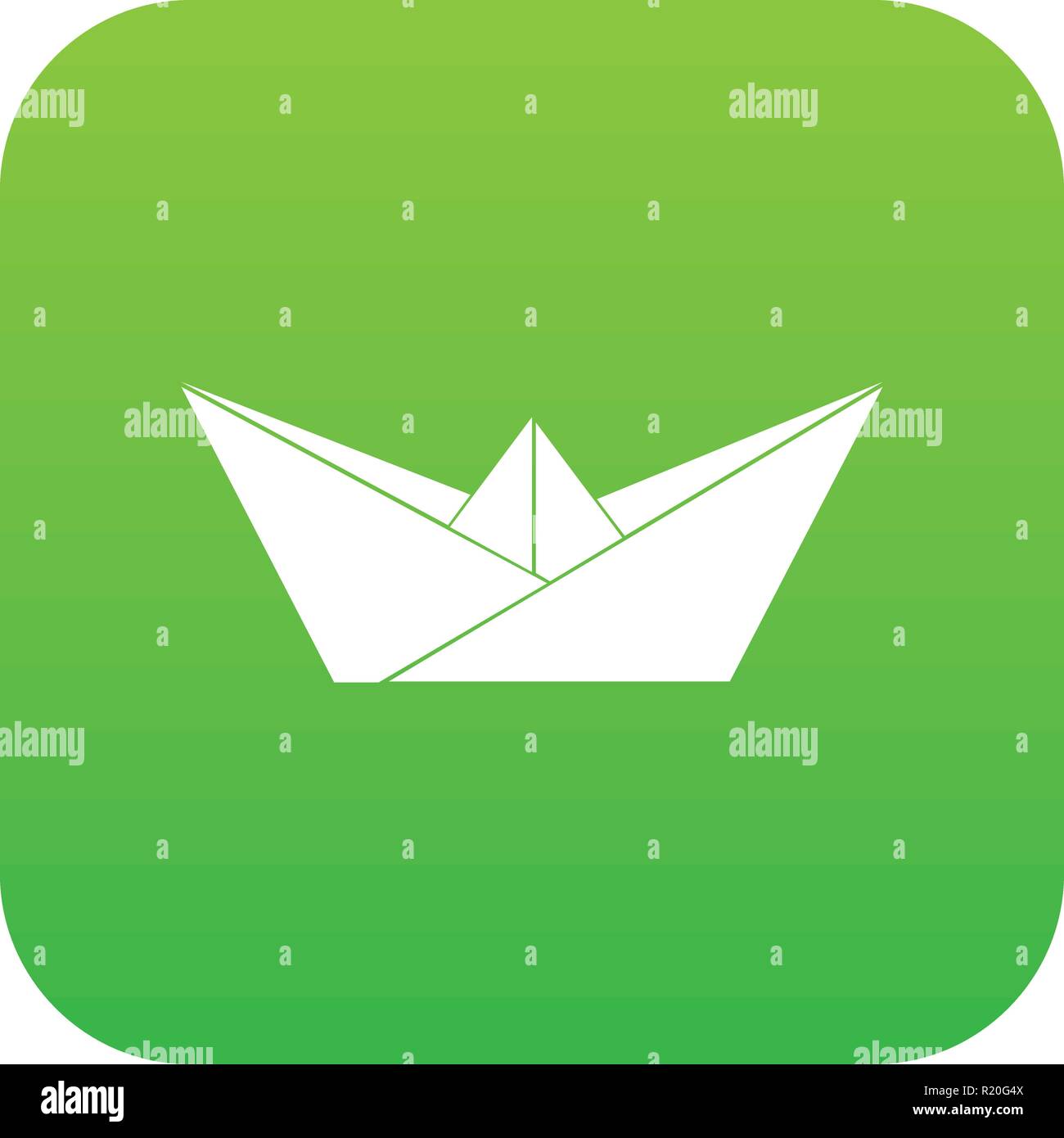 Origami boat icon green vector Stock Vector Image & Art - Alamy