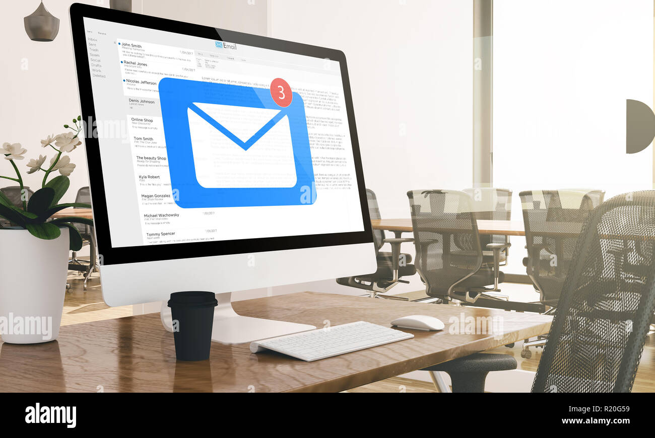 Receiving office email hi-res stock photography and images - Alamy