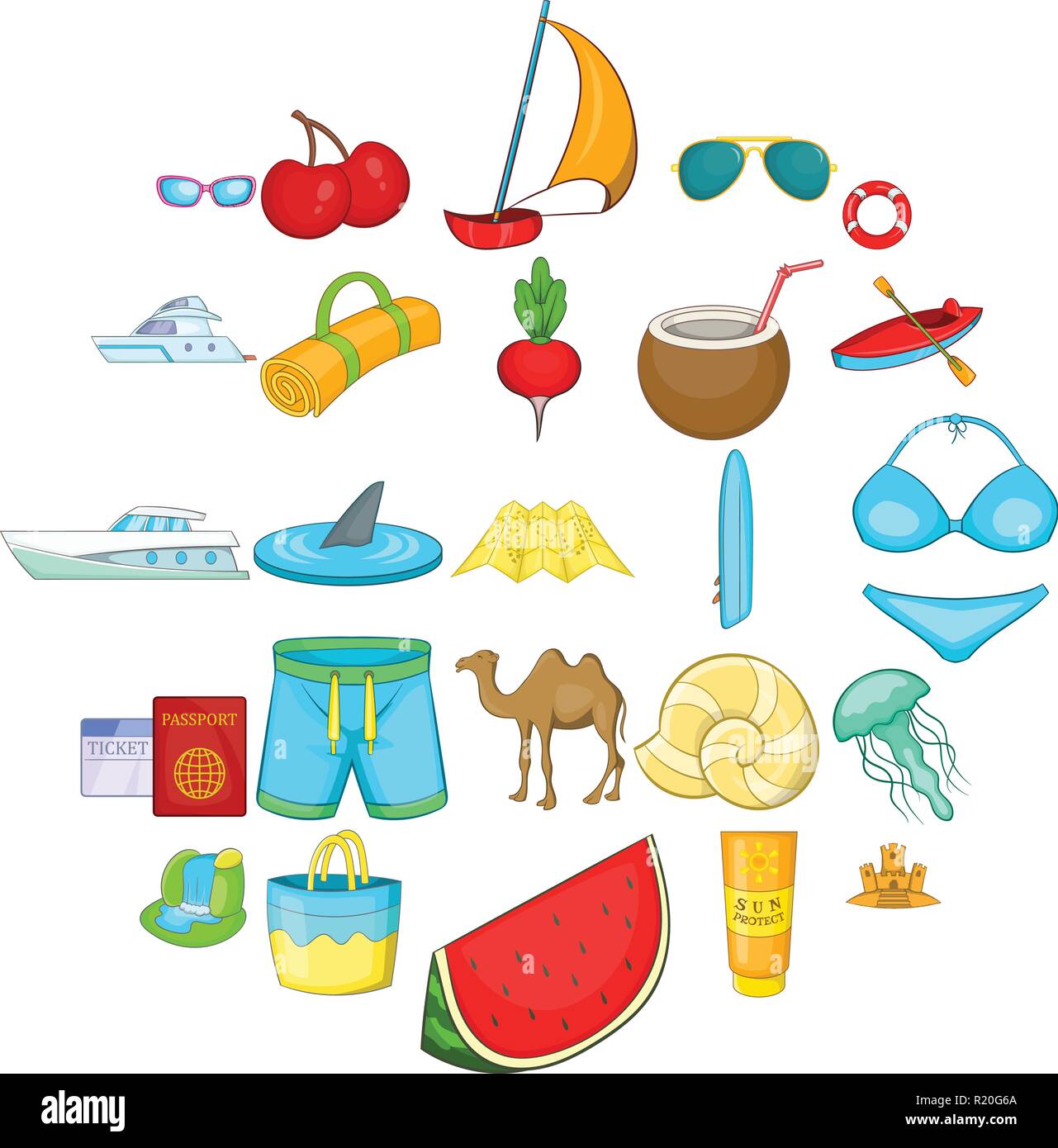 Activity level icons set, cartoon style Stock Vector Image & Art - Alamy