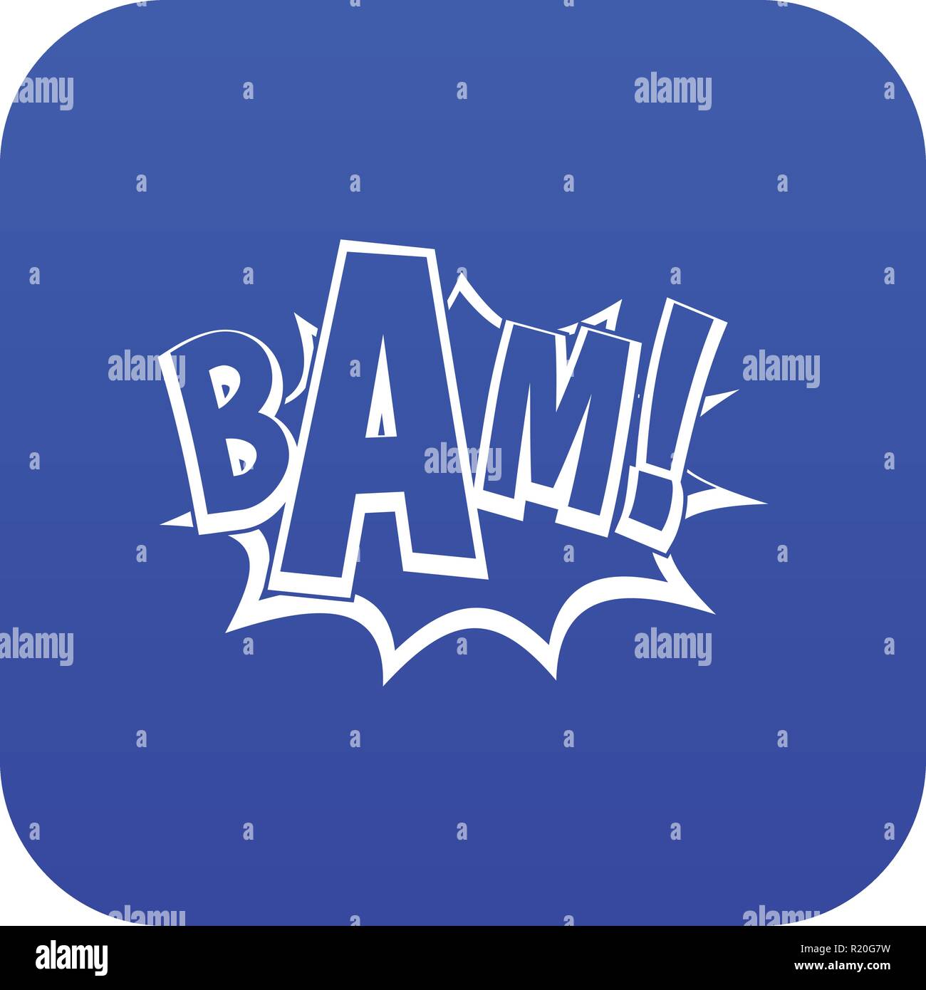 BAM, comic book bubble icon digital blue Stock Vector Image & Art - Alamy