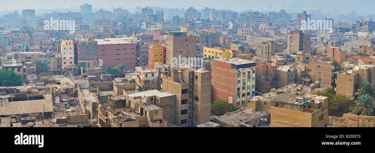 Panorama of residential neighborhoods of Cairo, looking like ...
