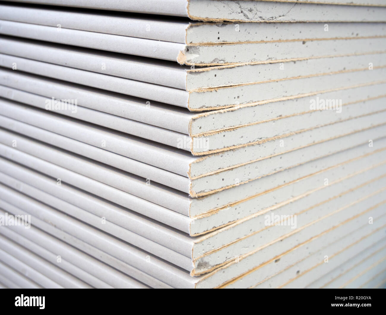 New Gypsum Plasterboard Sheets Stacked In Pairs Stock Photo Alamy New Gypsum Plasterboard Sheets Stacked In Pairs Stock Photo Alamy