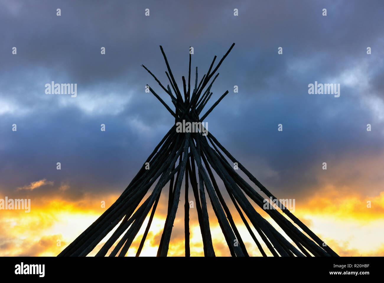 Indigenous teepee, Northern Quebec, Canada Stock Photo - Alamy