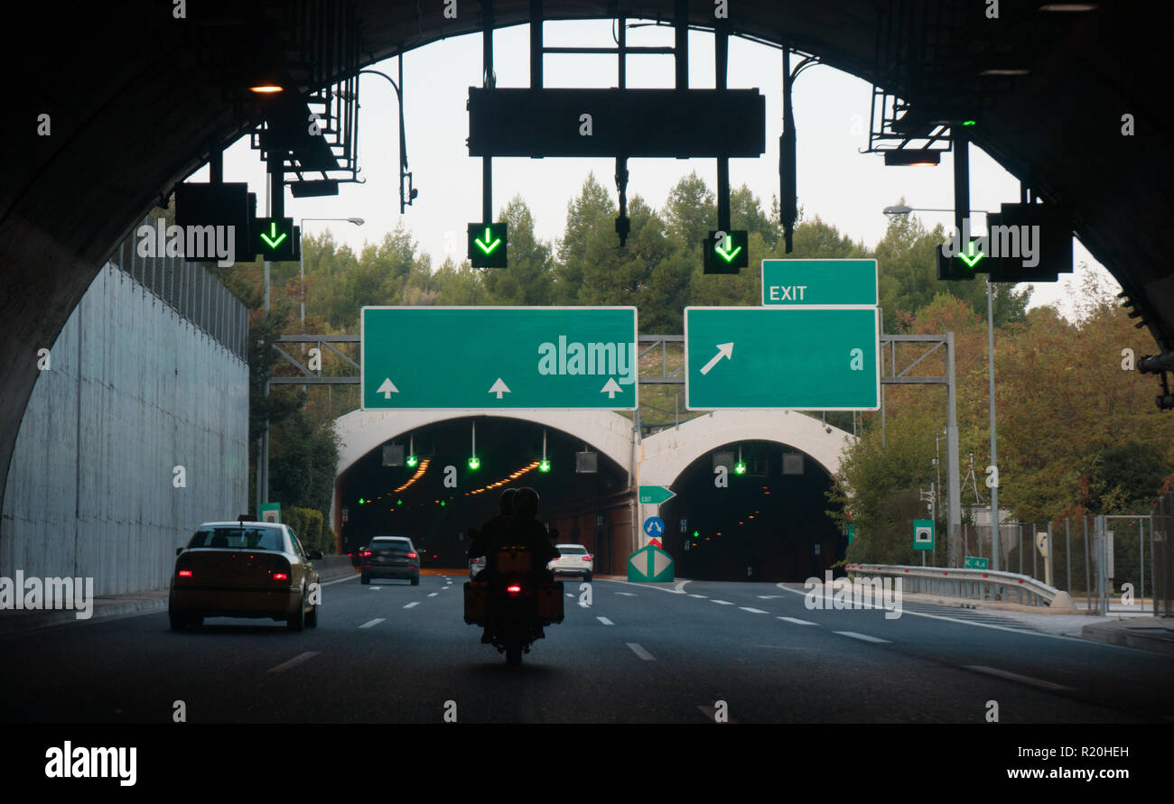 Cars driving through the tunnels Stock Photo - Alamy