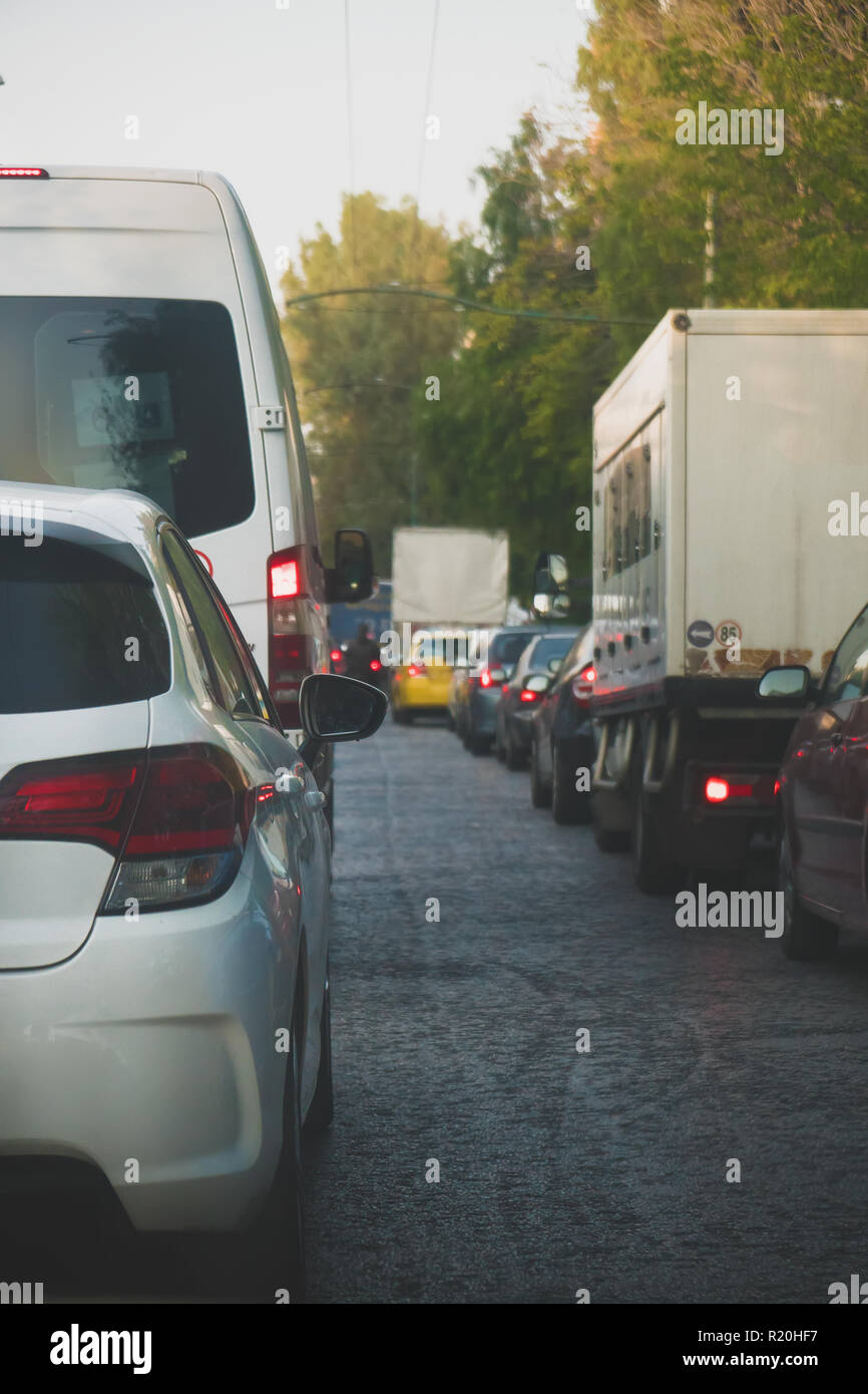 Big traffic jam in the city Stock Photo - Alamy