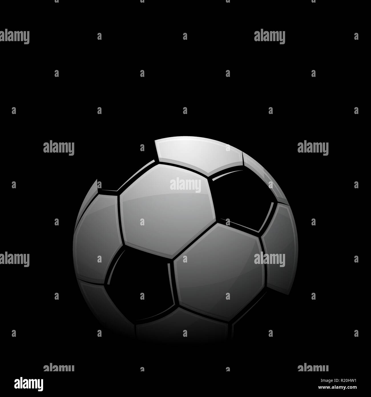 Abstract gradient football symbol isolated on black background Stock ...